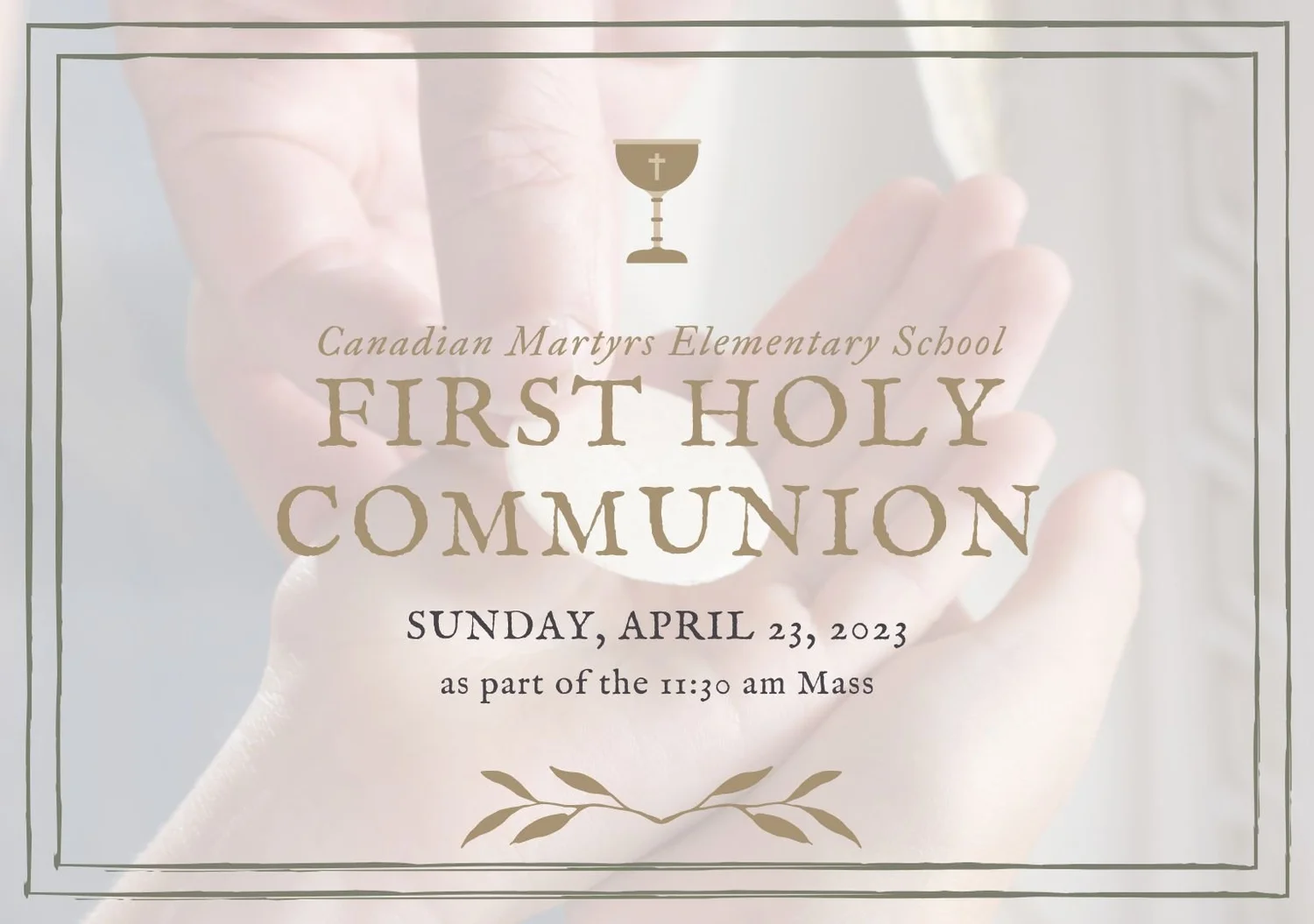 Canadian Martyrs Elementary School First Holy Communion — Canadian Martyrs