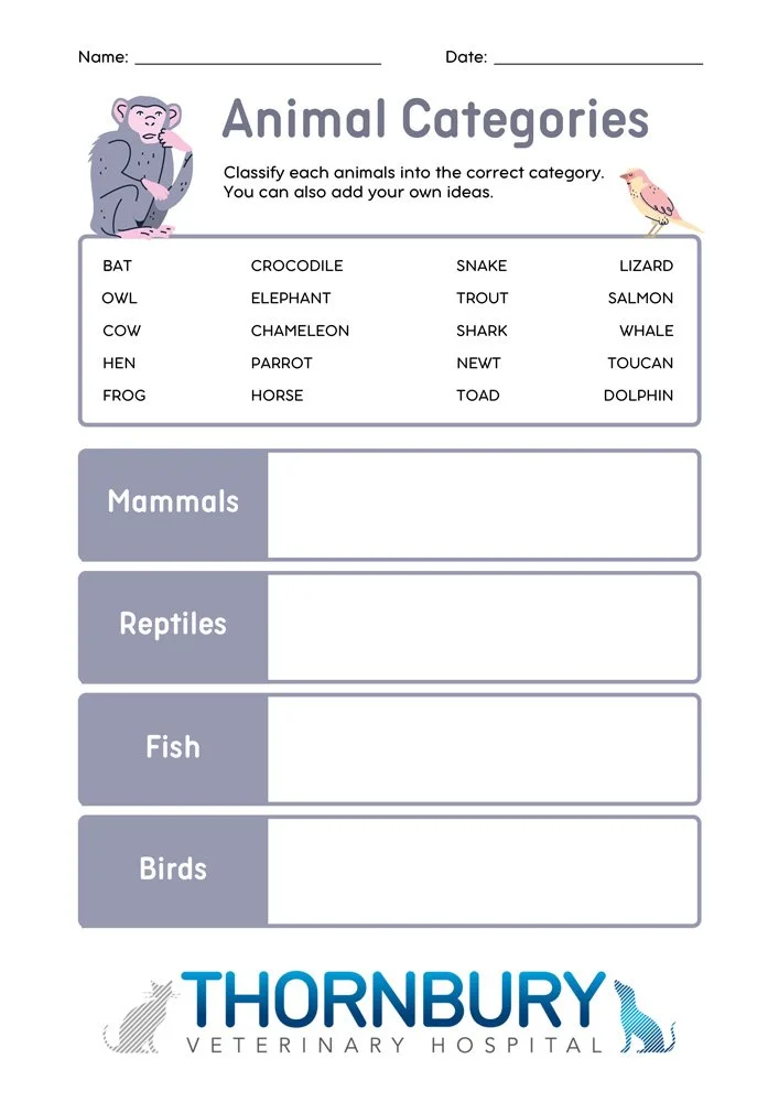 Kids Page — Thornbury Veterinary Hospital