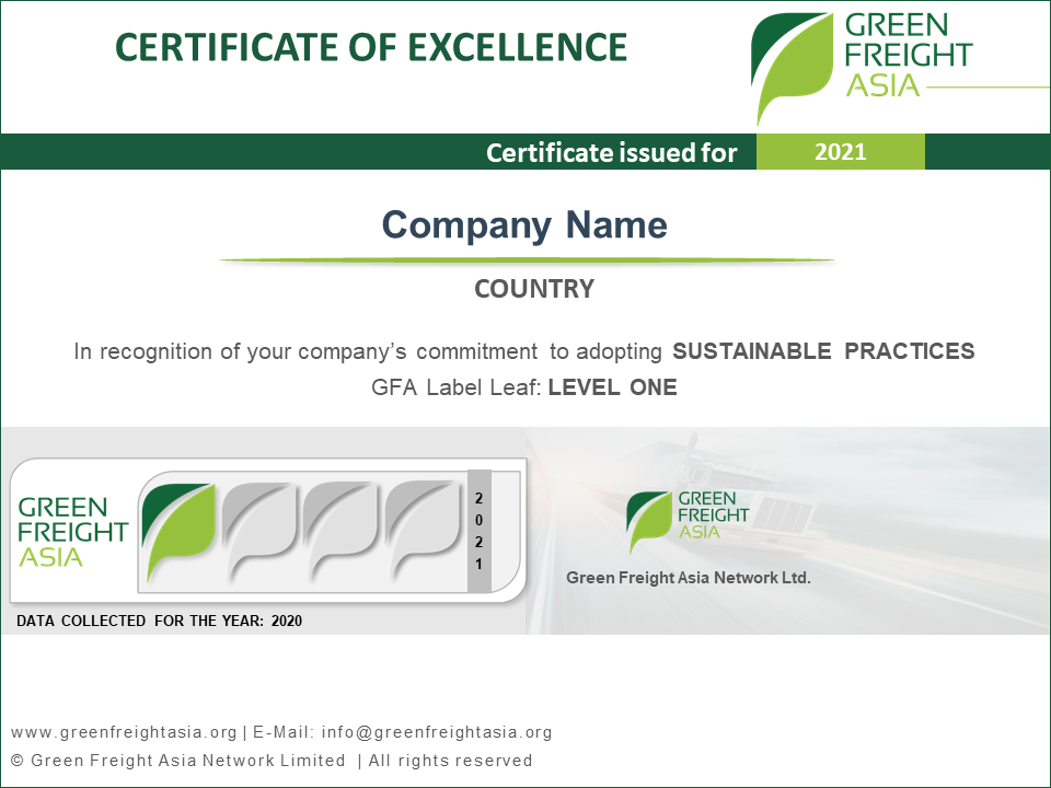 Labelling and Certification Programme — Green Freight Asia