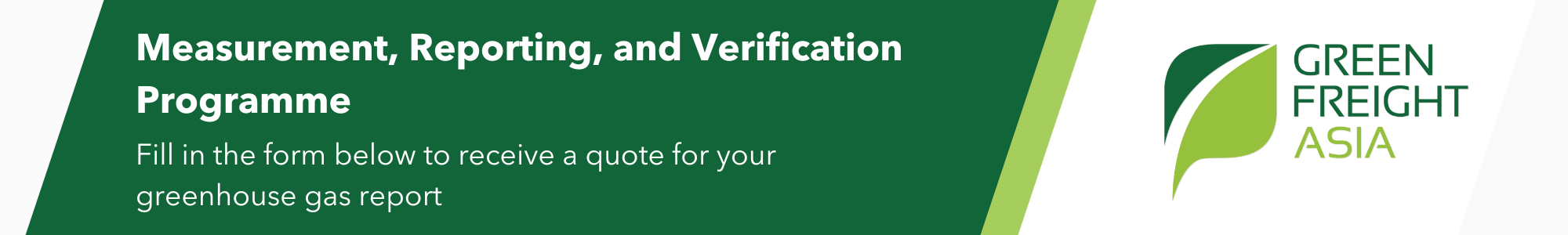 Greenhouse Gas Report Quote Form — Green Freight Asia