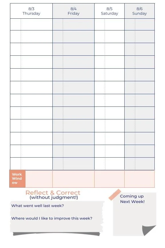 Executive Functioning Planner — Encompass Tutorial Services