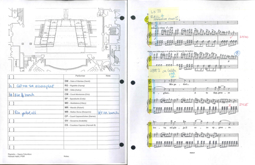 How Stage Managers Record Blocking — Hannah Hahn