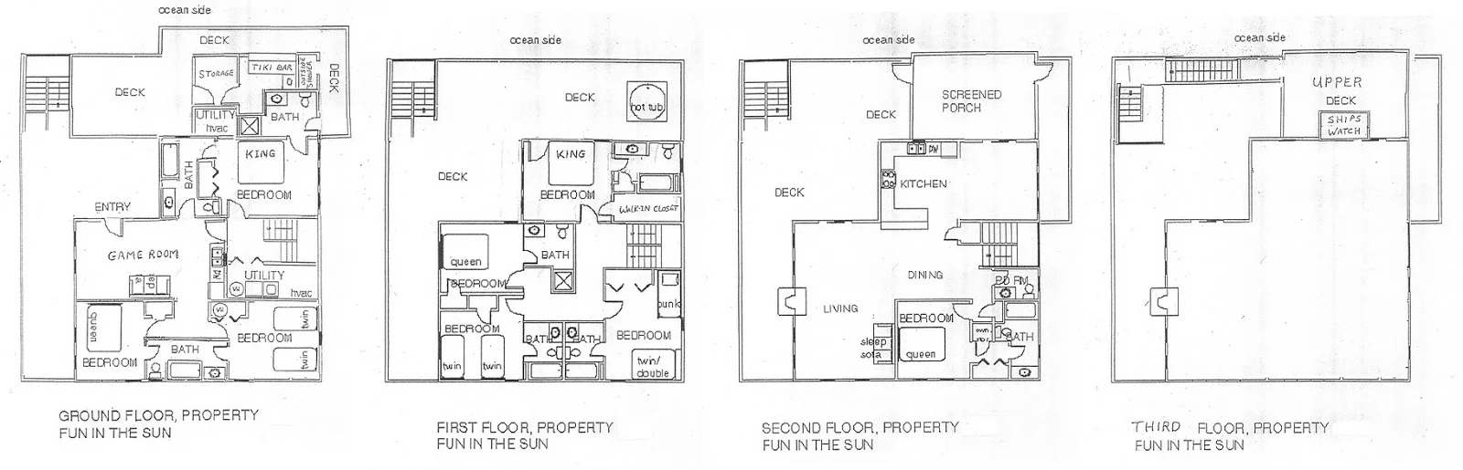 Outer Banks Vacation Home Floorplan — Outer Banks Vacation Home: Fun in ...