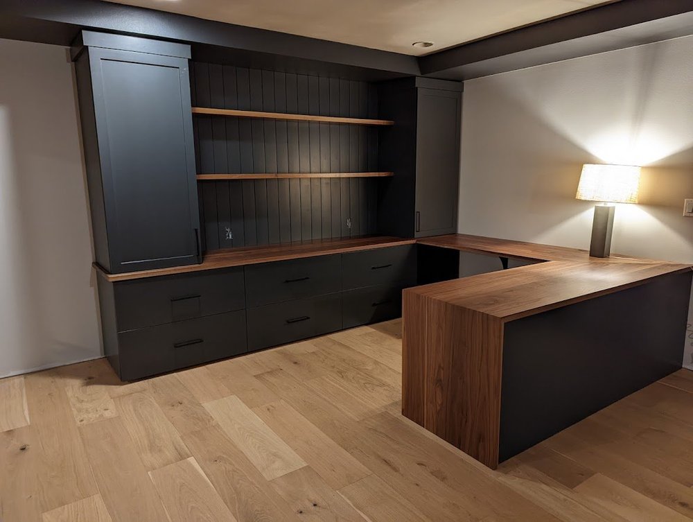 Office & Benches — Oak Hollow Custom Woodworks