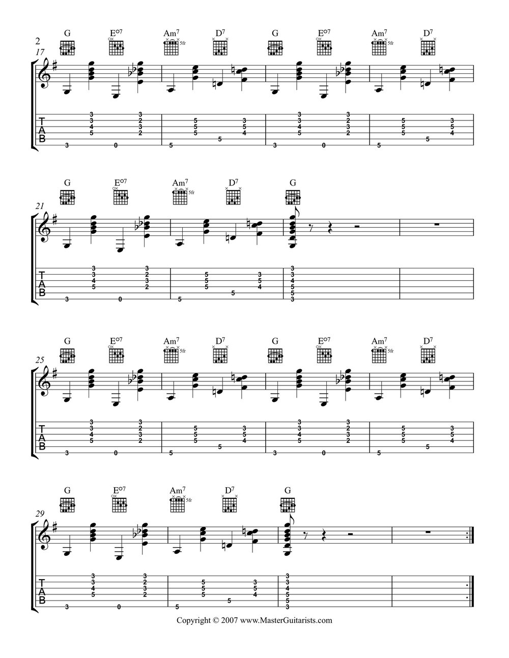 Lesson 014 - Texas Swing Chords — MasterGuitarists.com