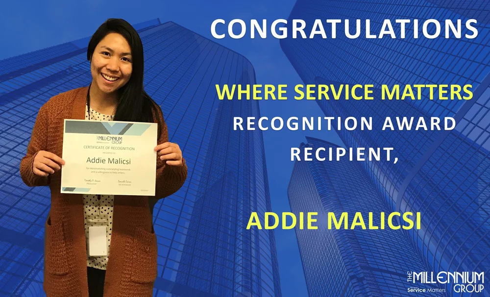 Addie Malicsi is Where Service Matters | The Millennium Group
