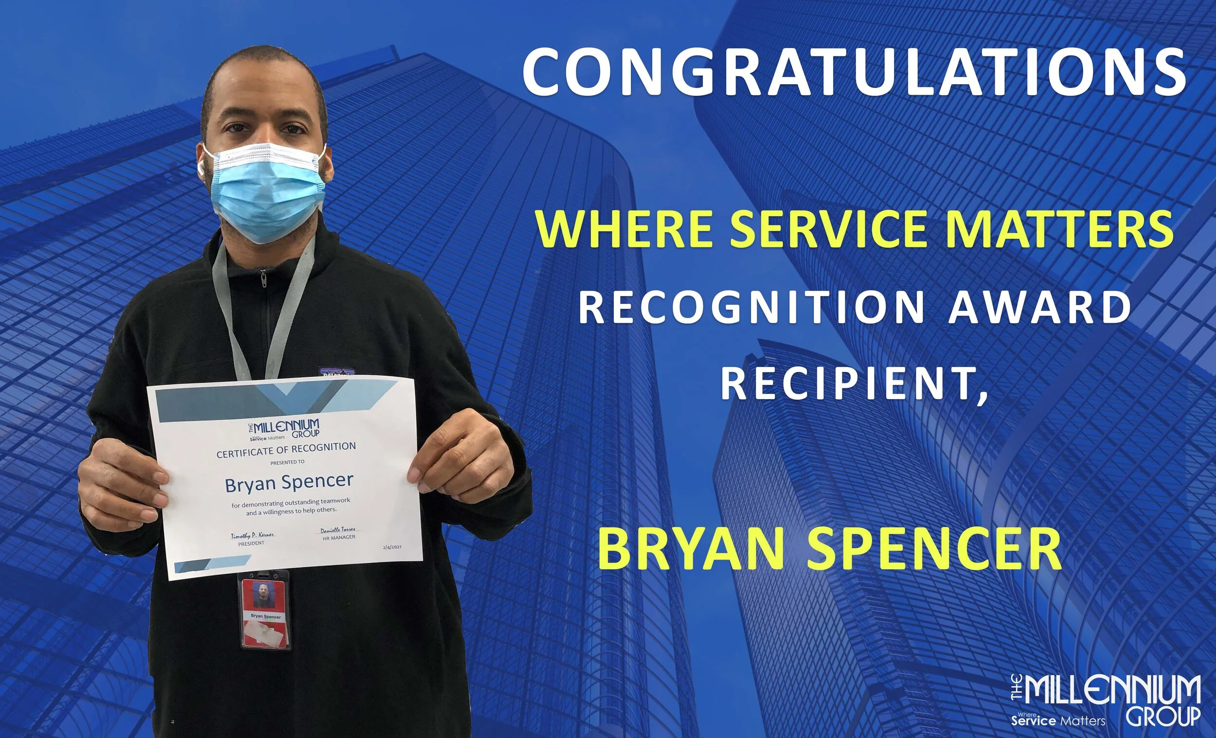 Bryan Spencer is Where Service Matters | The Millennium Group