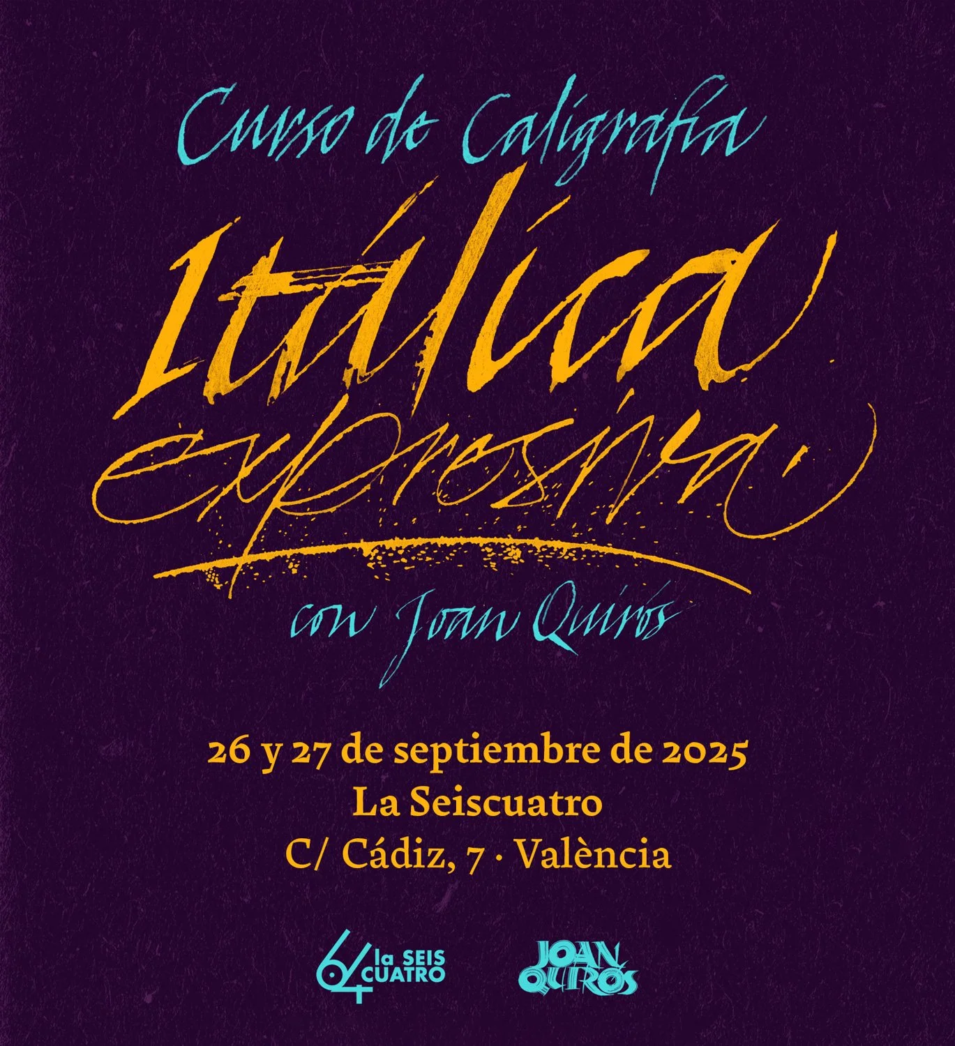Curso de Caligrafía Itálica Expresiva — Joan Quirós - Lettering