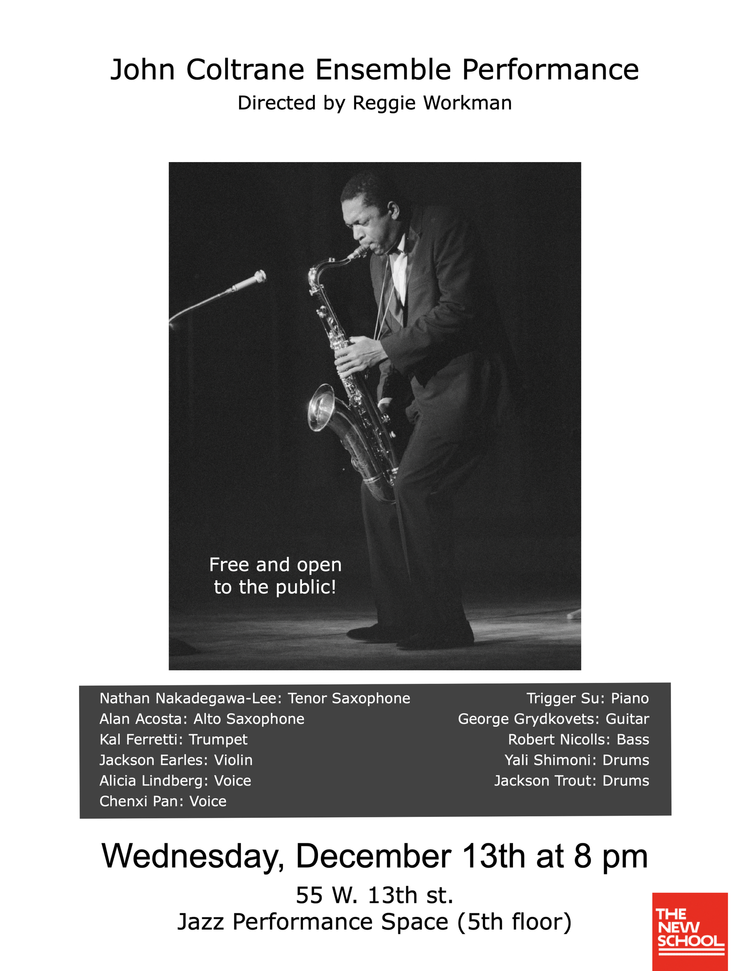 Performance Dates — Reggie Workman