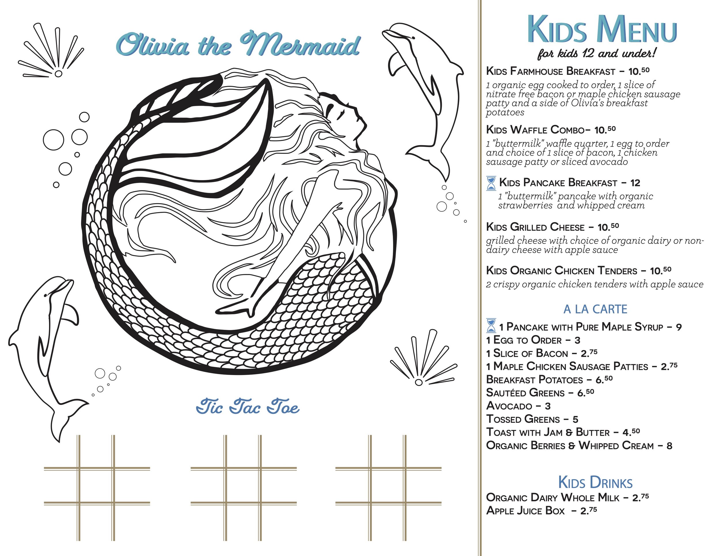 Menu — Olivia's Organic Cafe