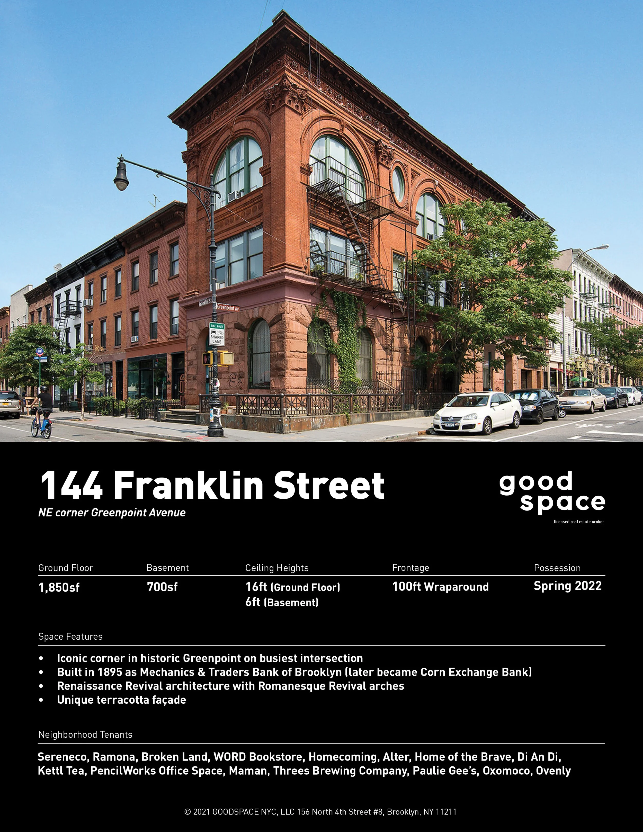 144 Franklin Street — GoodSpace