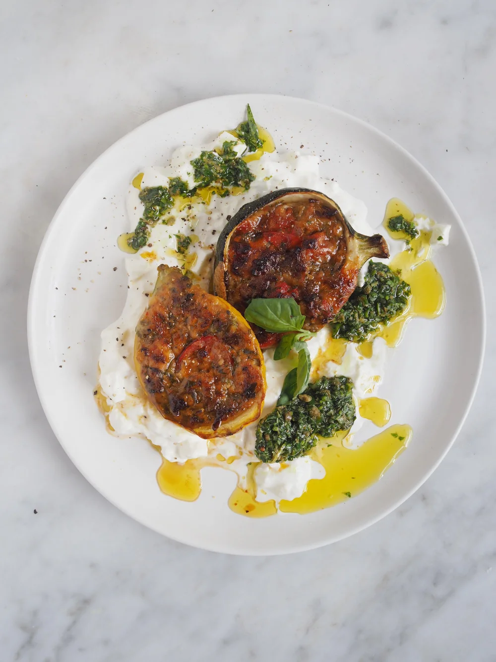 Stuffed Courgettes With Burrata & Salsa Verde Recipe — NINA PARKER