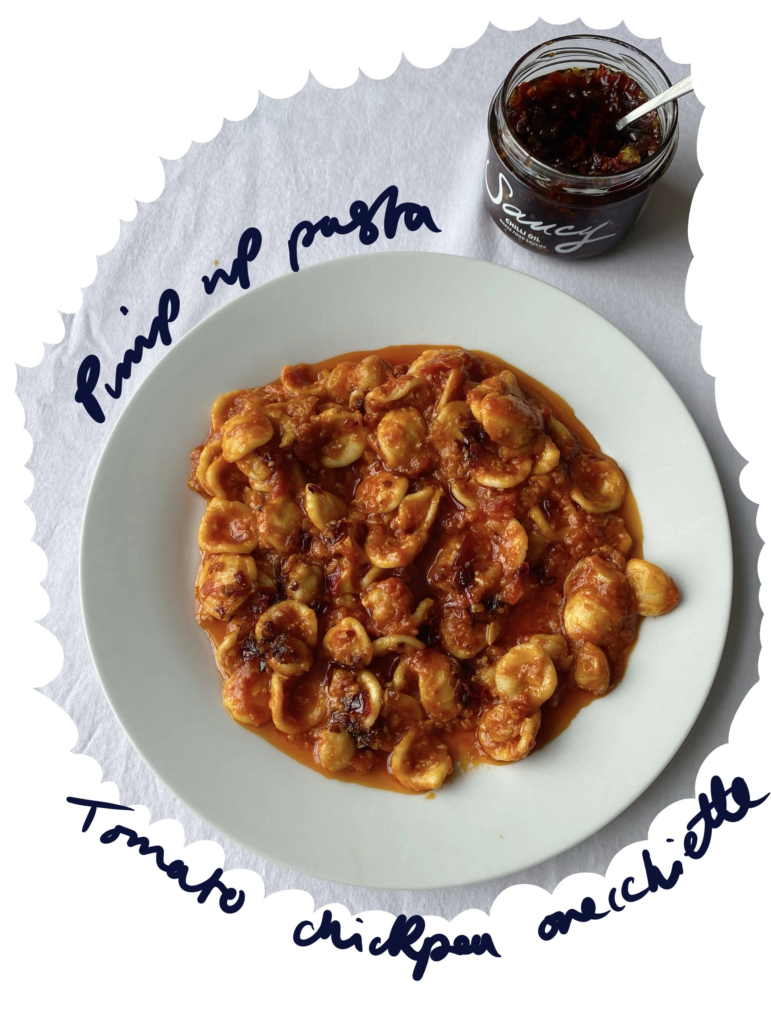 Tomato Chickpea Orecchiette Recipe | Pimp Up Pasta Series with Chilli ...