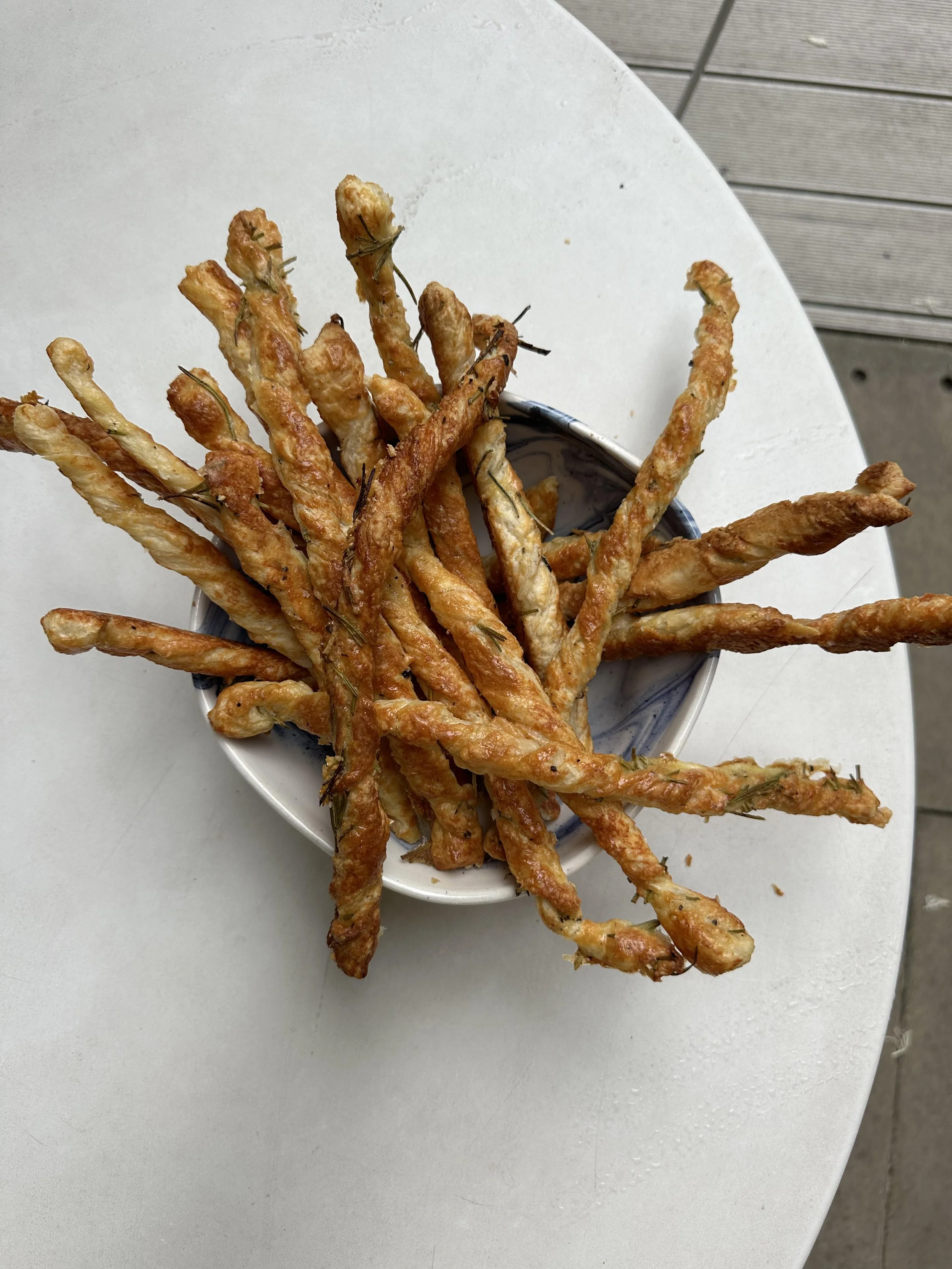 Crispy Cheesy Rosemary Twists with Sea Salt Recipe | Perfect Snack with ...