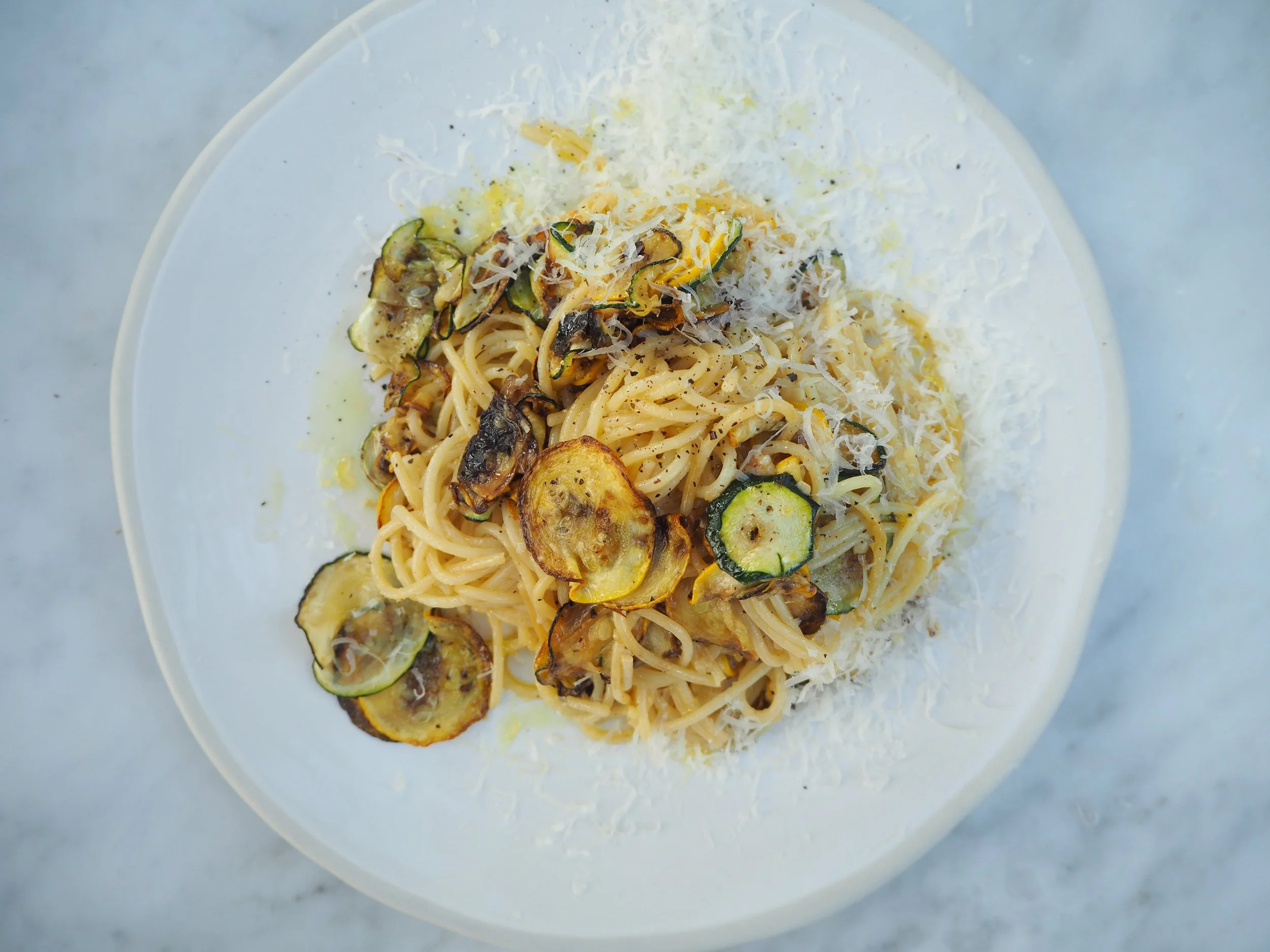 Traditional Italian Courgette Spaghetti Pasta Recipe — NINA PARKER