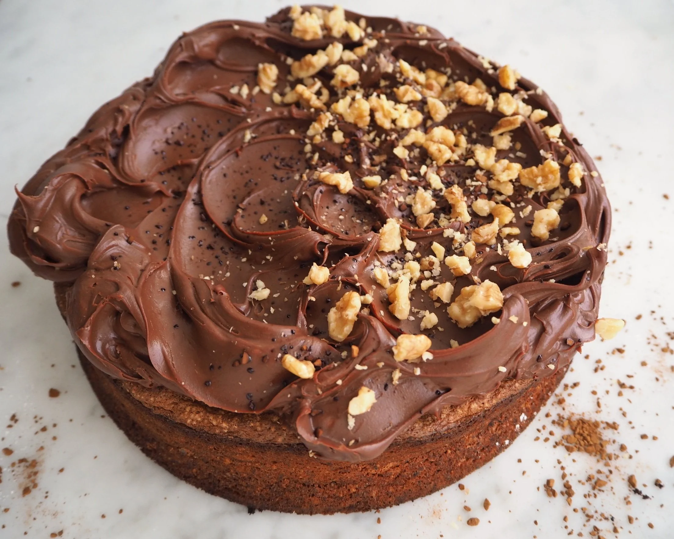 Delicious Coffee & Walnut Chocolate Cake Recipe — NINA PARKER