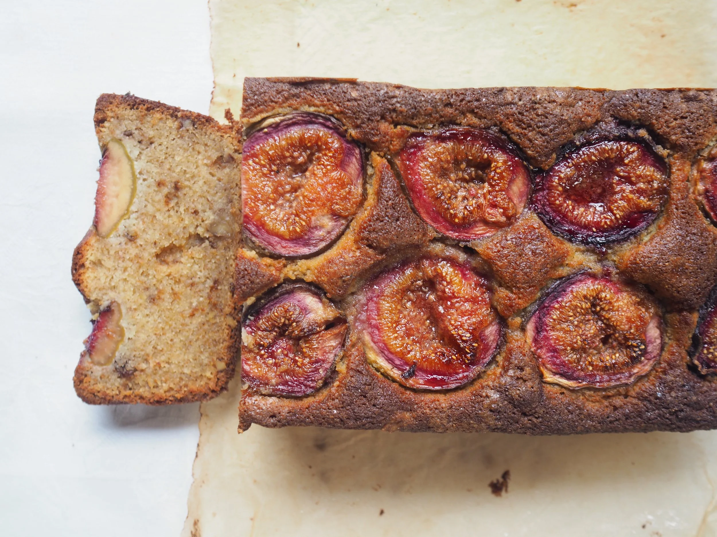 In-Season Fig Ricotta Walnut Loaf Cake Recipe — NINA PARKER