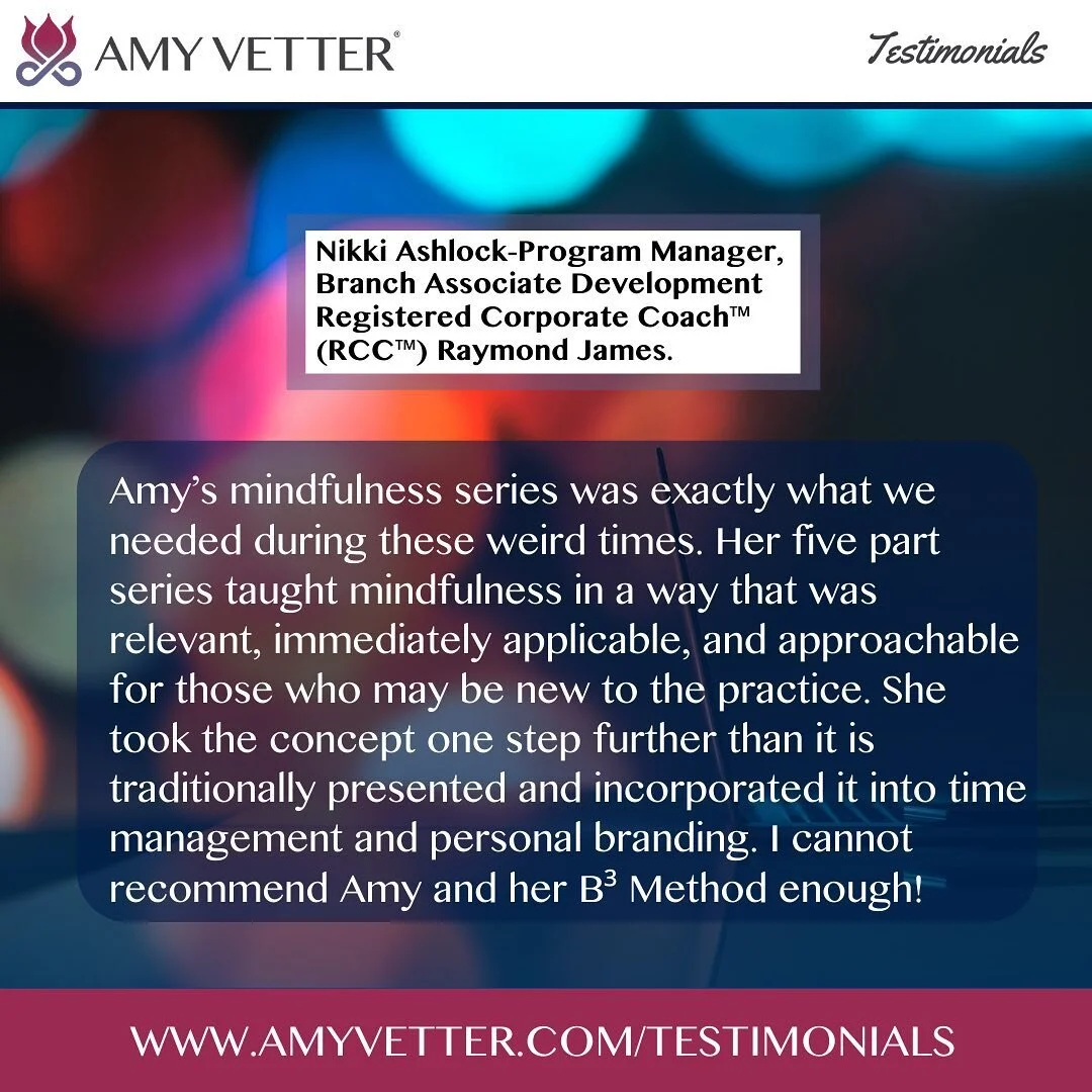 Work Life Harmony Speaker: Amy Vetter