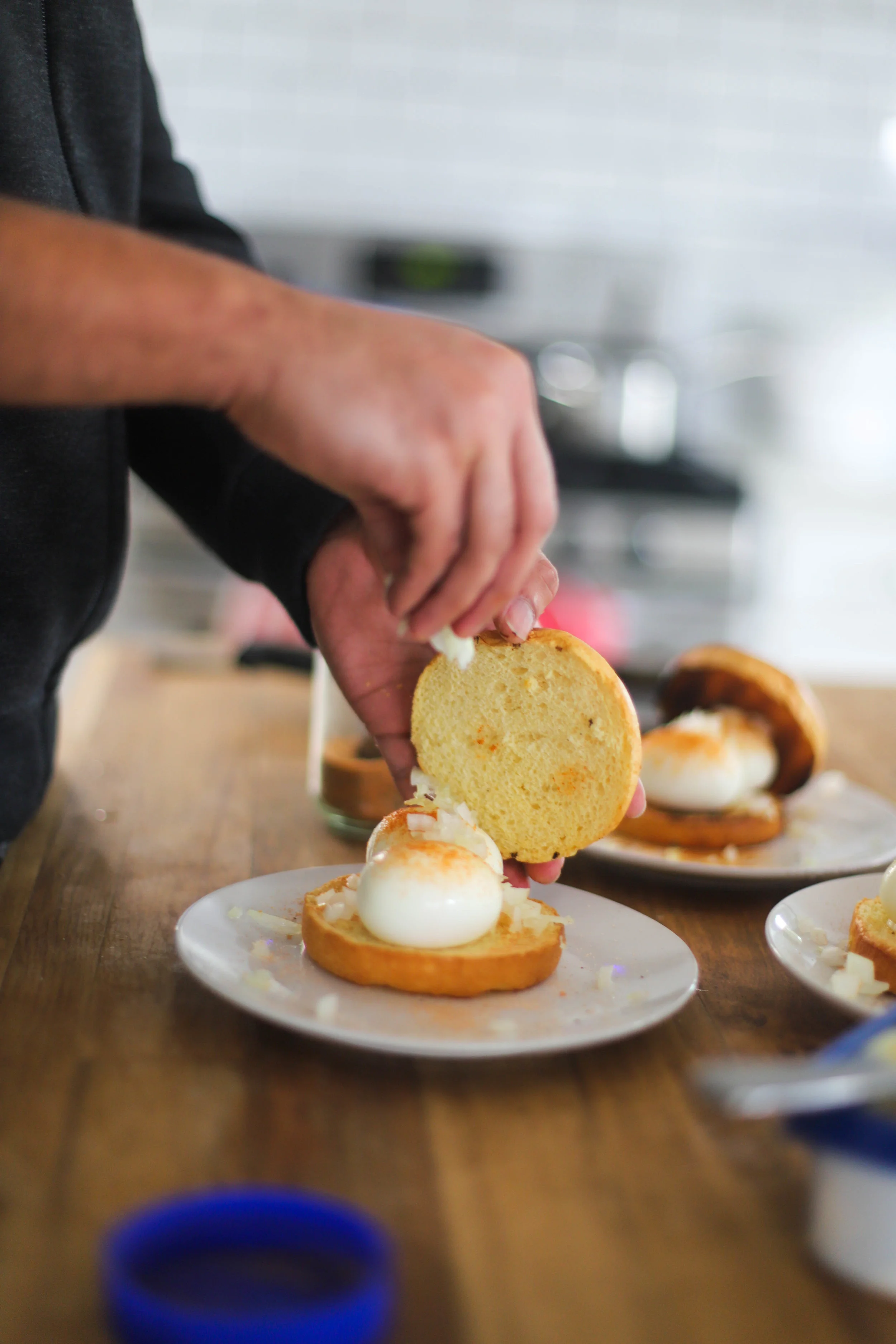 Smashed Egg Sandwich - Food Pleasure and Health