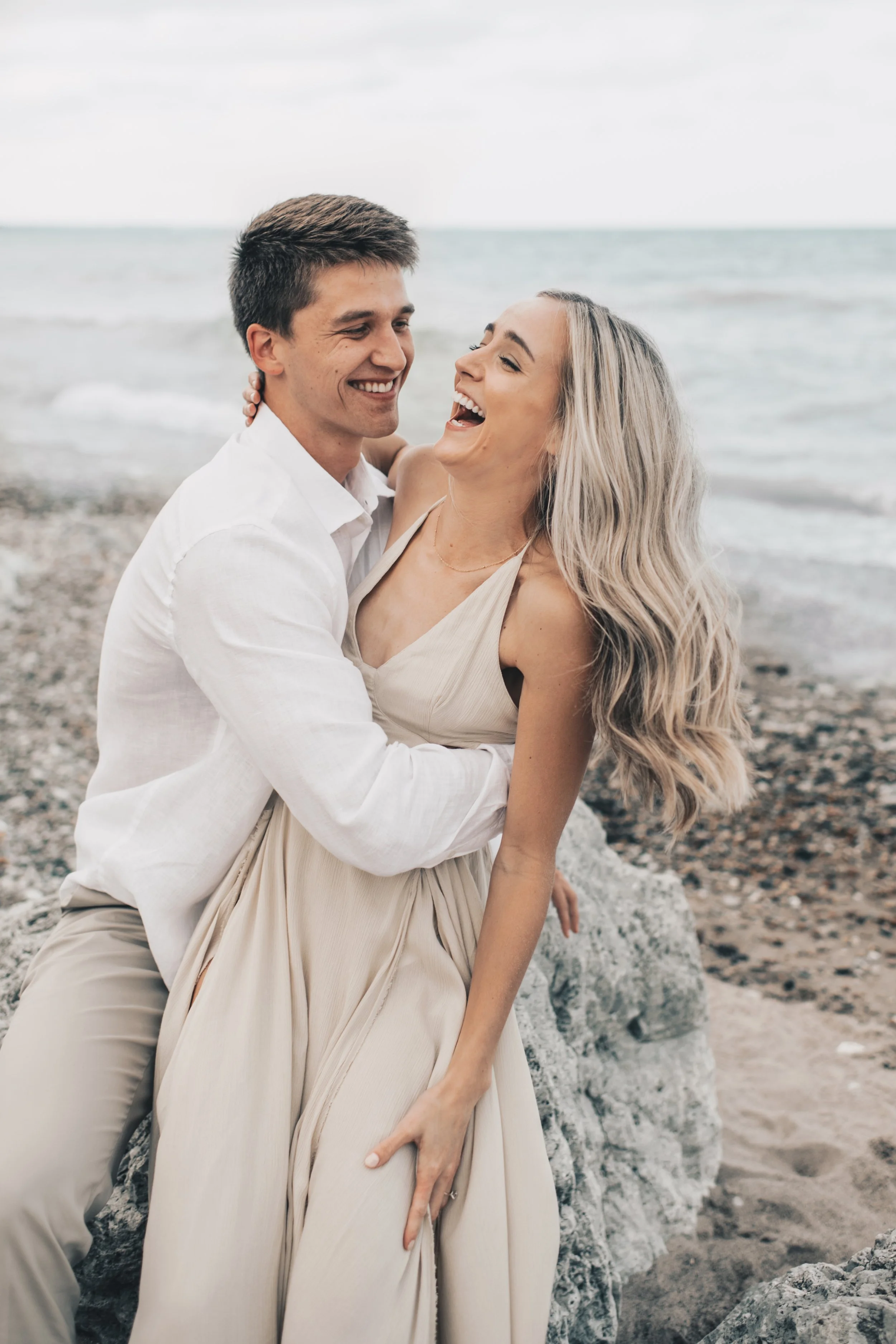 Midwest Lakeside Engagement // Lake Michigan // Zeke & Alex — Julia ...