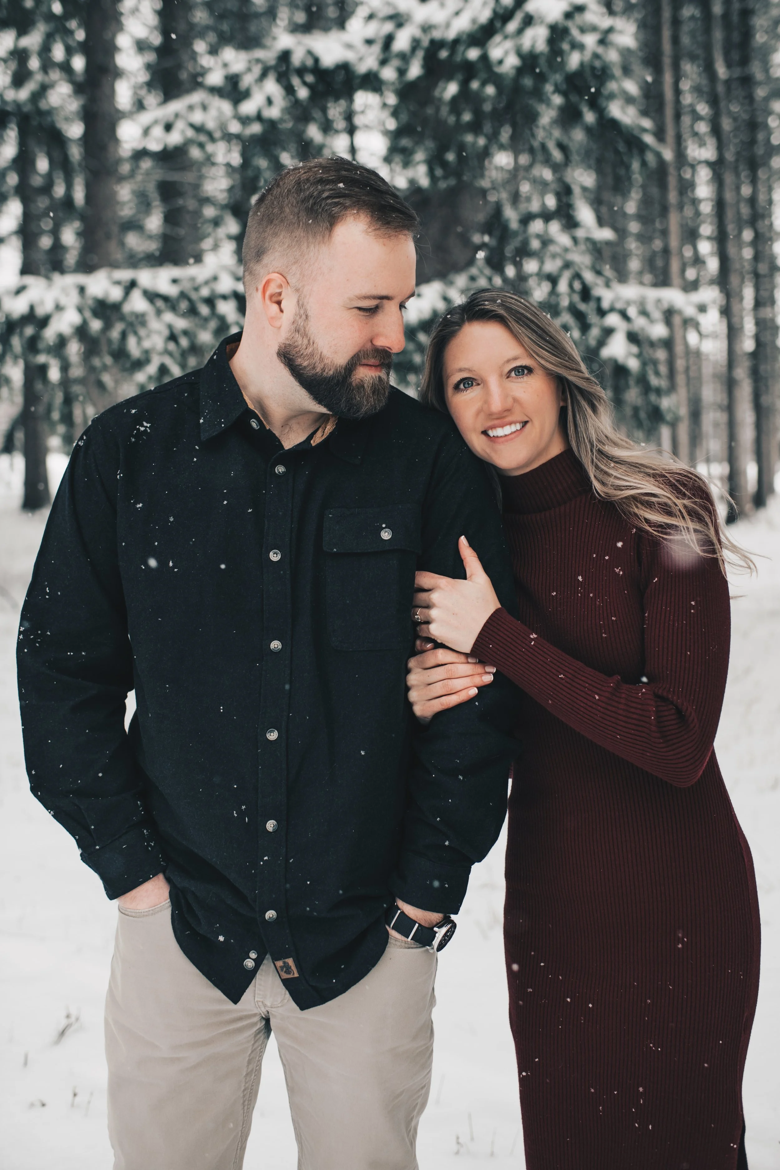 Winter Engagement Photos at the Morton Arboretum // Lisle, IL // Bryant ...