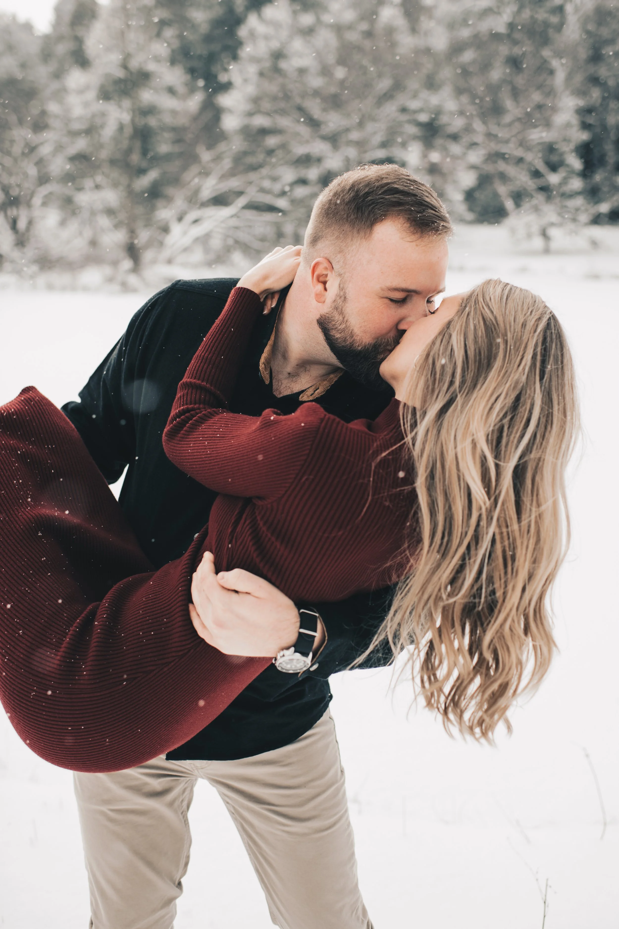 Winter Engagement Photos at the Morton Arboretum // Lisle, IL // Bryant ...
