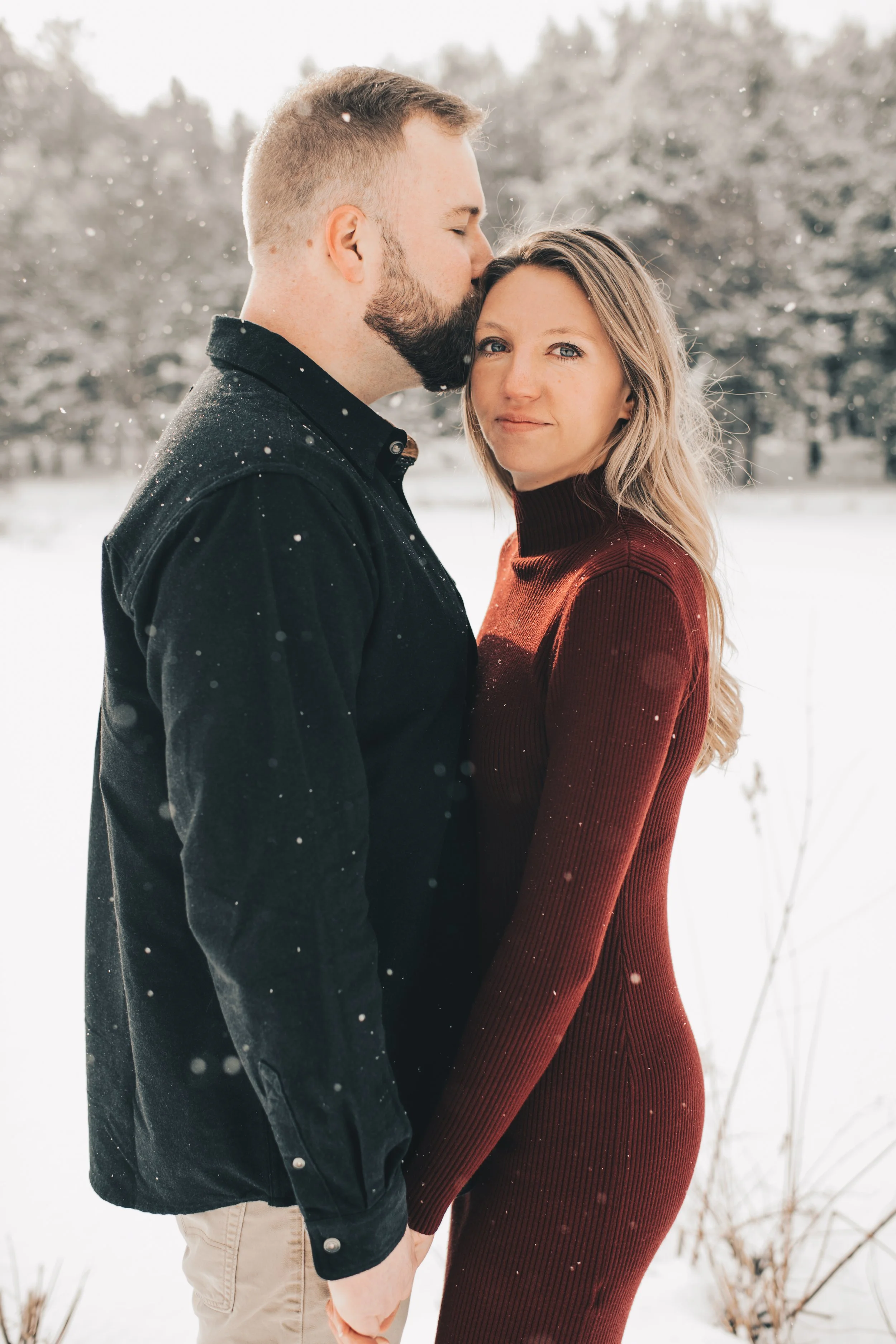 Winter Engagement Photos at the Morton Arboretum // Lisle, IL // Bryant ...