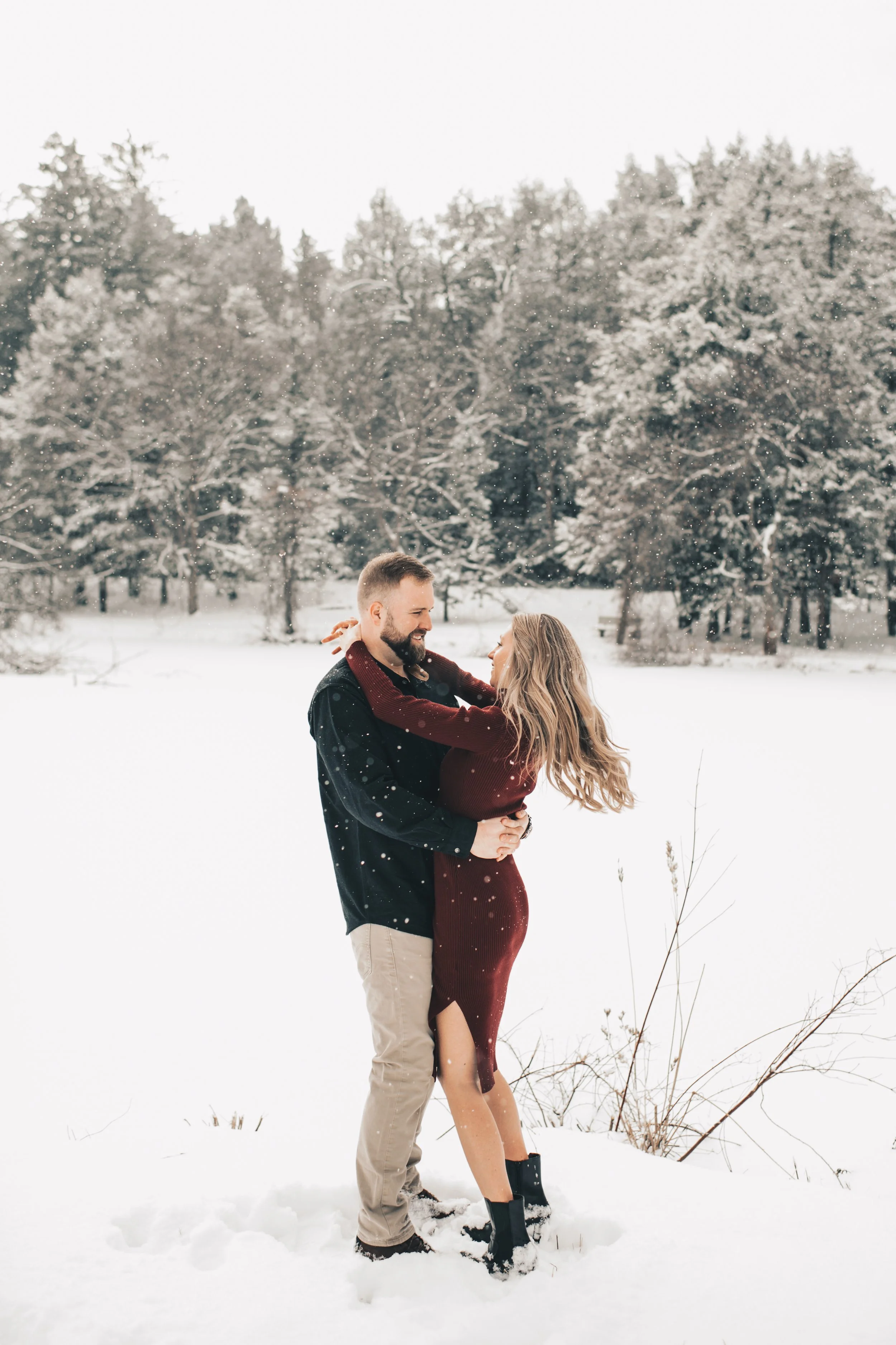 Winter Engagement Photos at the Morton Arboretum // Lisle, IL // Bryant ...