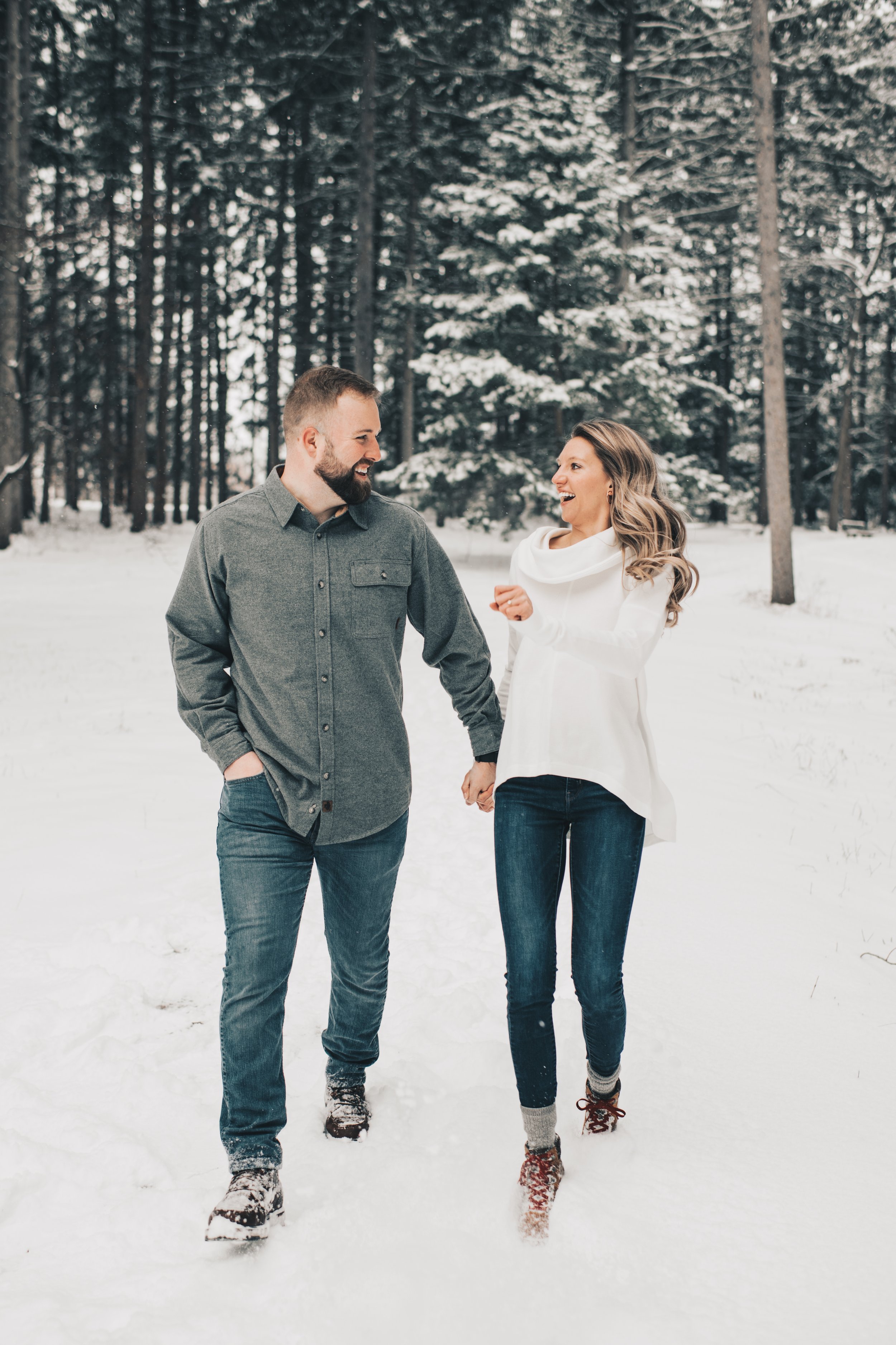 Winter Engagement Photos at the Morton Arboretum // Lisle, IL // Bryant ...