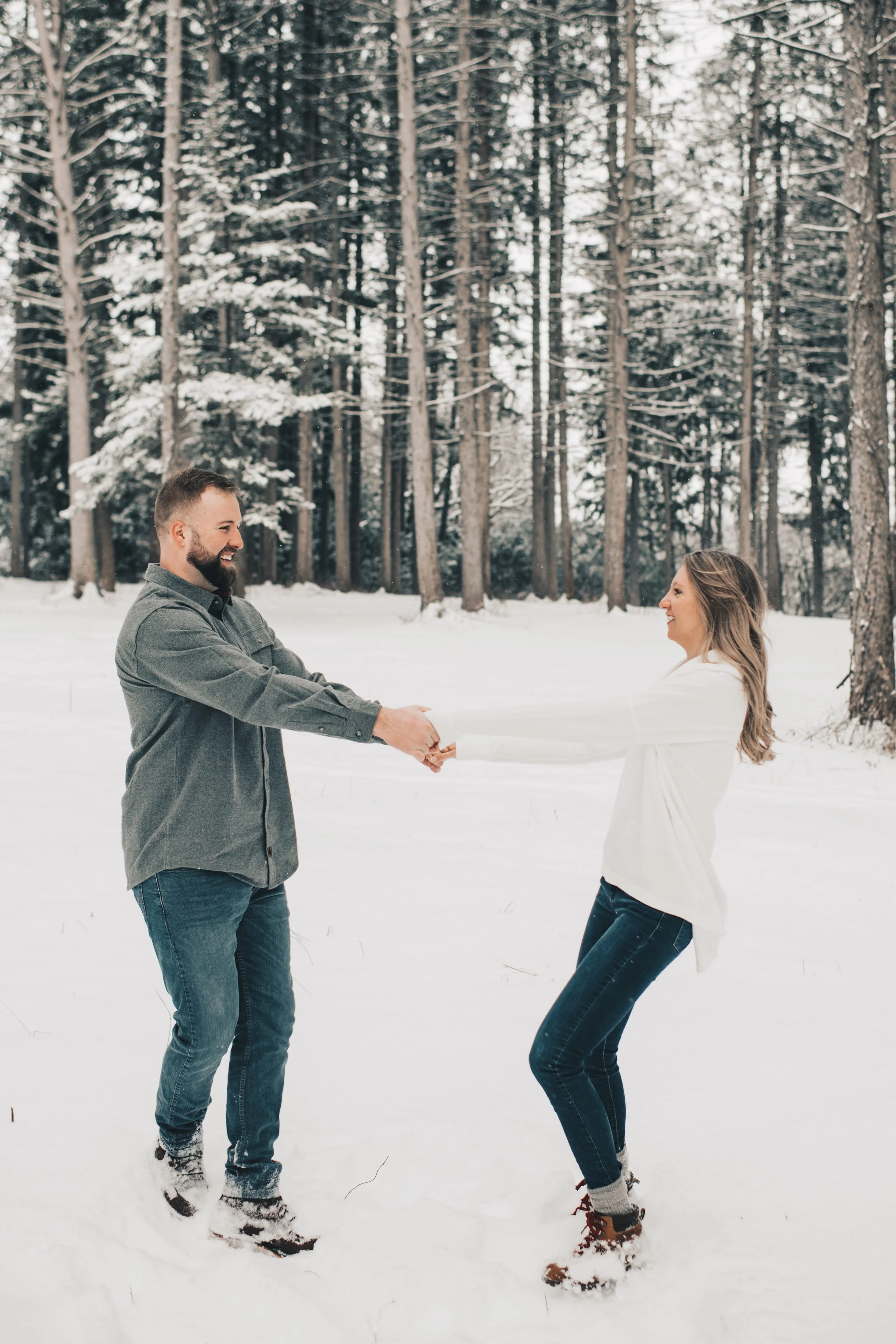 Winter Engagement Photos at the Morton Arboretum // Lisle, IL // Bryant ...