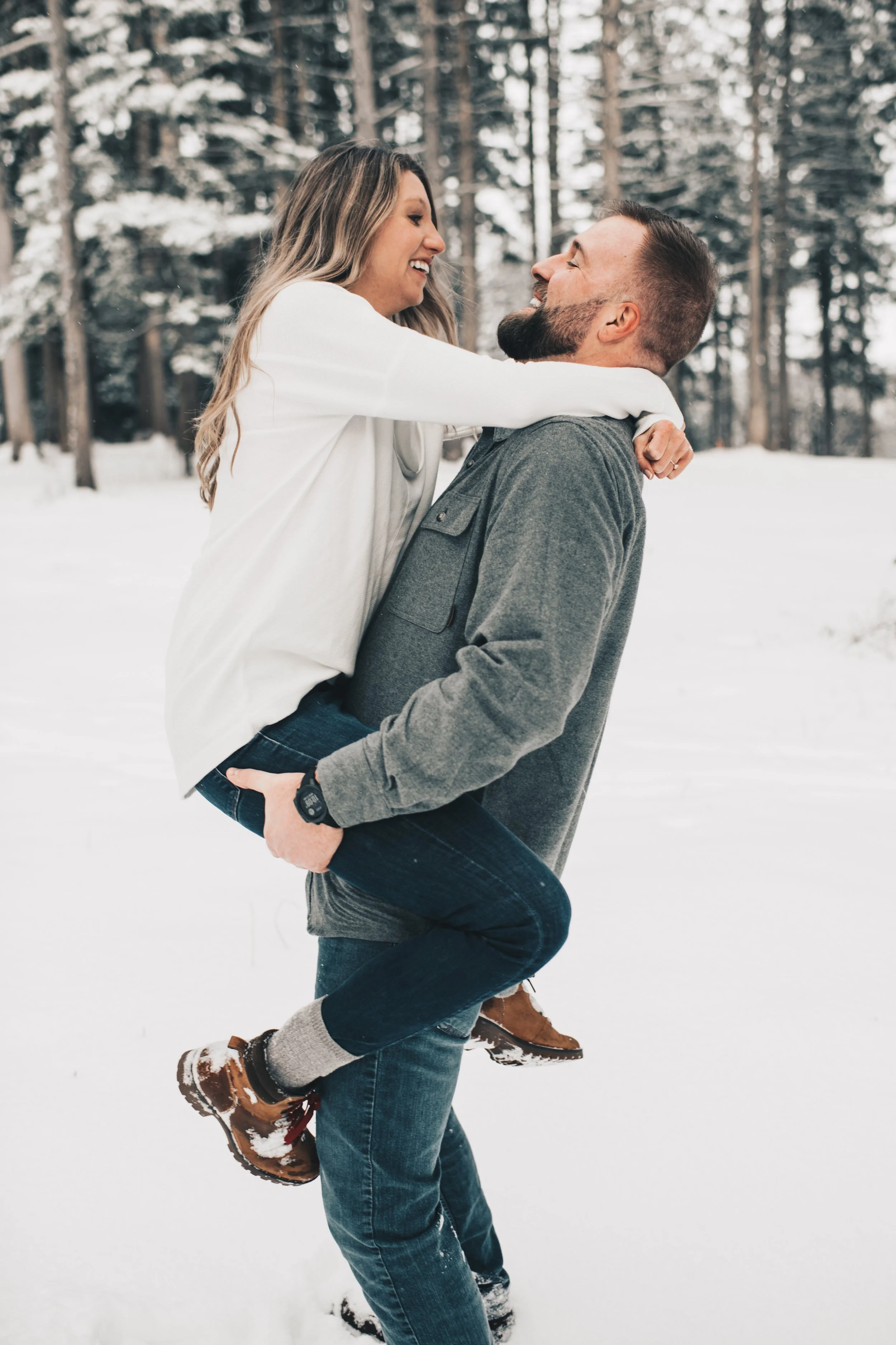 Winter Engagement Photos at the Morton Arboretum // Lisle, IL // Bryant ...