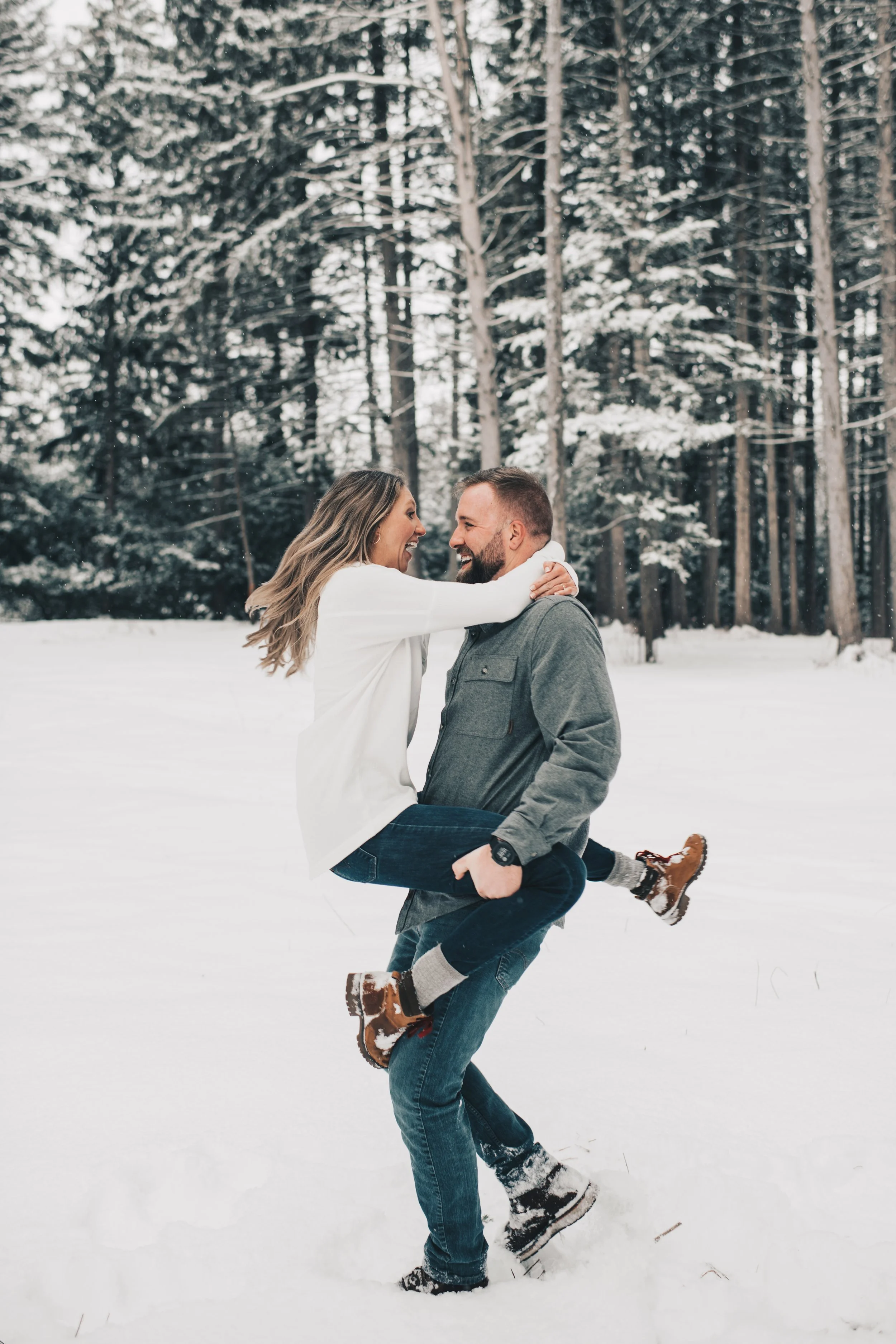 Winter Engagement Photos at the Morton Arboretum // Lisle, IL // Bryant ...