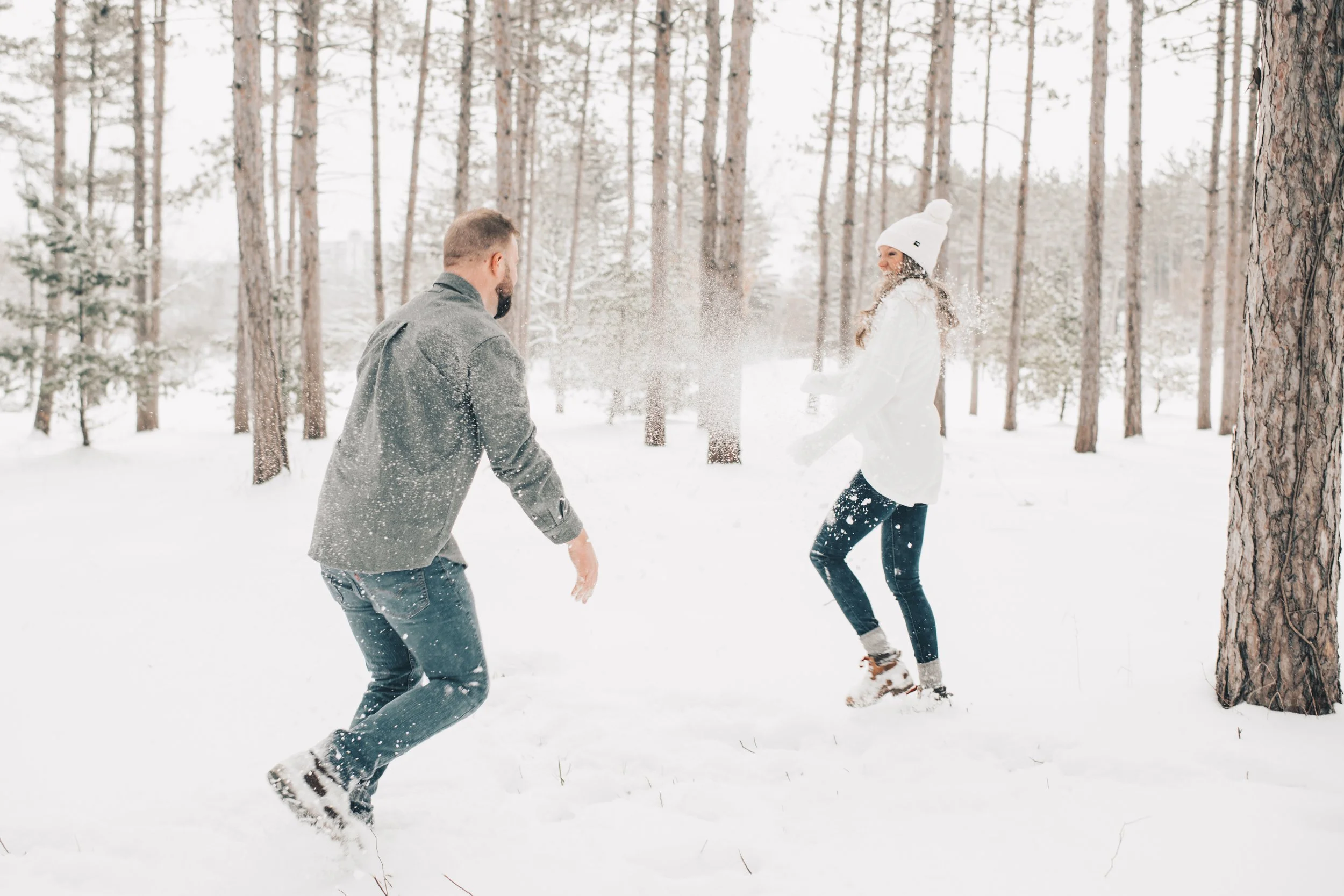 Winter Engagement Photos at the Morton Arboretum // Lisle, IL // Bryant ...