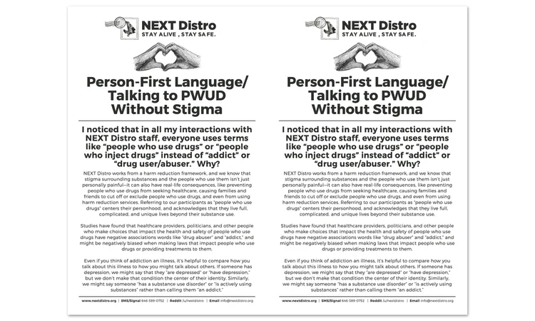 Person-First Language: Talking to PWUD Without Stigma — NEXT Distro