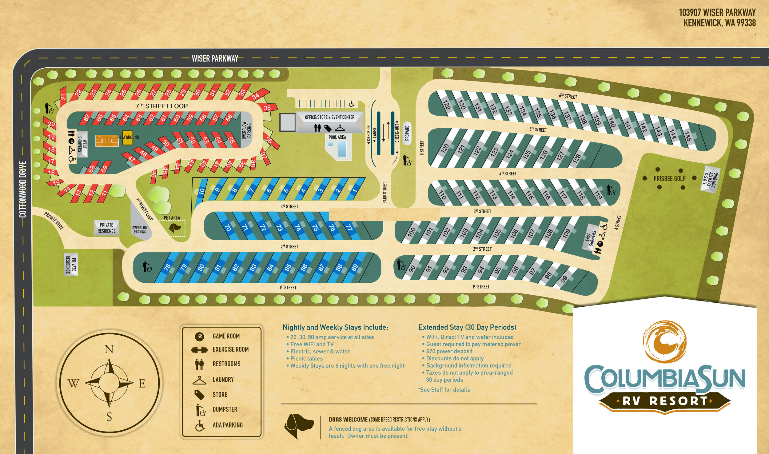 Stay Options & Rates - Columbia Sun RV Resort — Columbia Sun RV Resort ...