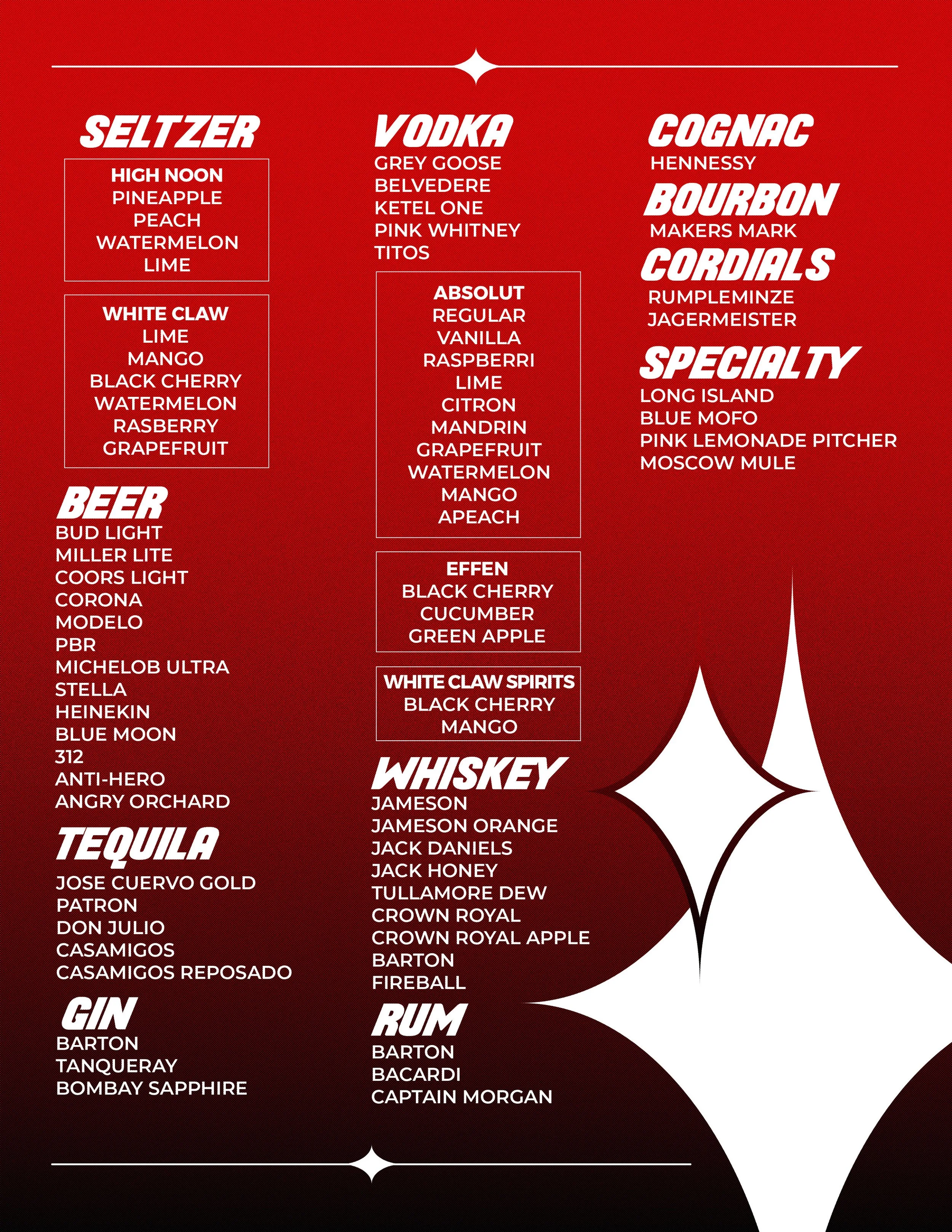 Scarlet Bar Chicago Menu — Scarlet Bar