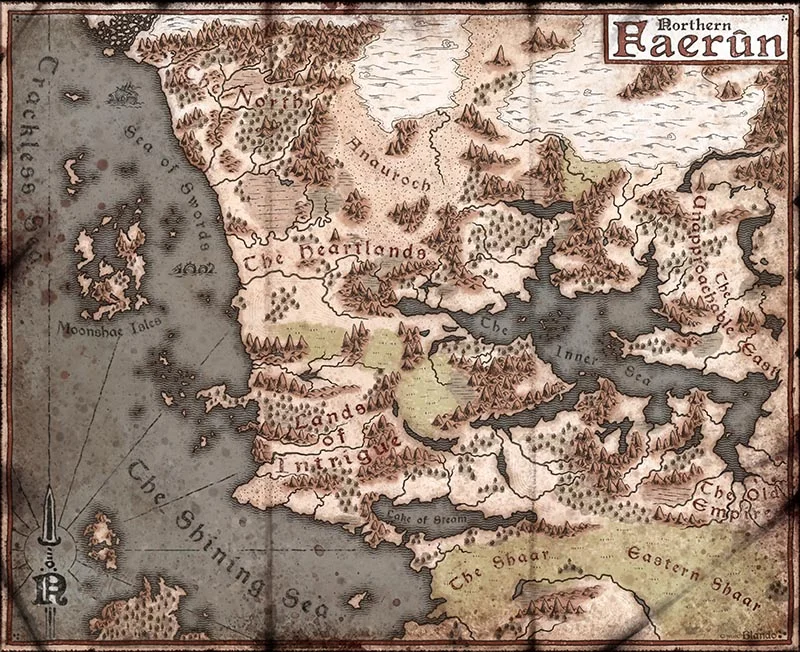 Map Of Faerun 5th Edition