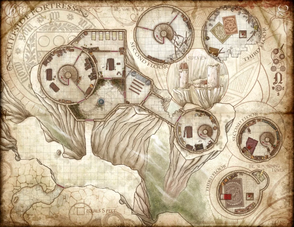 Castles & Forts — Misc WotC Dragon Magazine Encounter Maps — Jared Blando