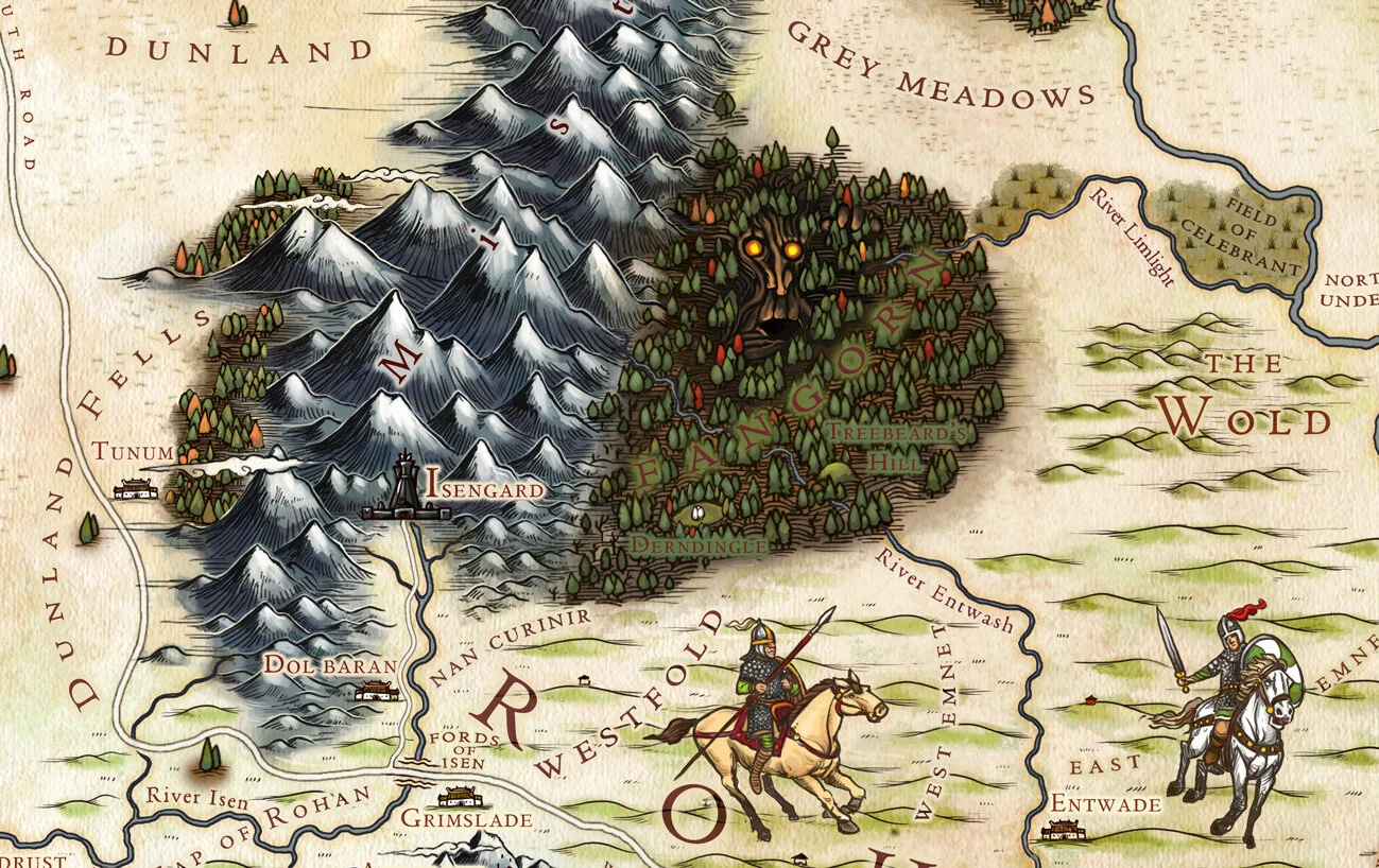Middle Earth Map Lord Of The Rings