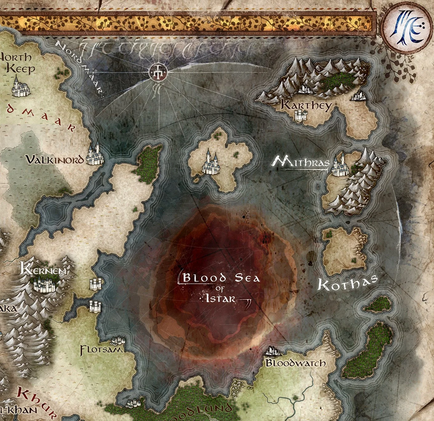 Post Cataclysm World map of Ansalon — Jared Blando