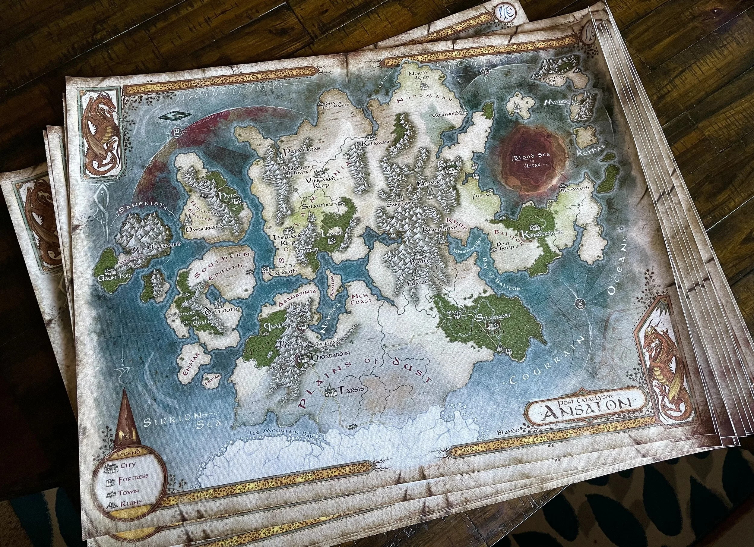 Post Cataclysm World map of Ansalon — Jared Blando