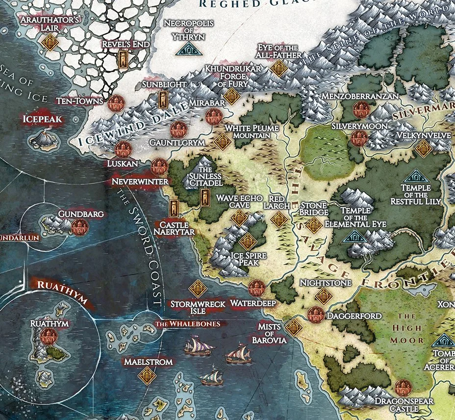 Lore and Legends Special Edition World map of Faerun — Jared Blando