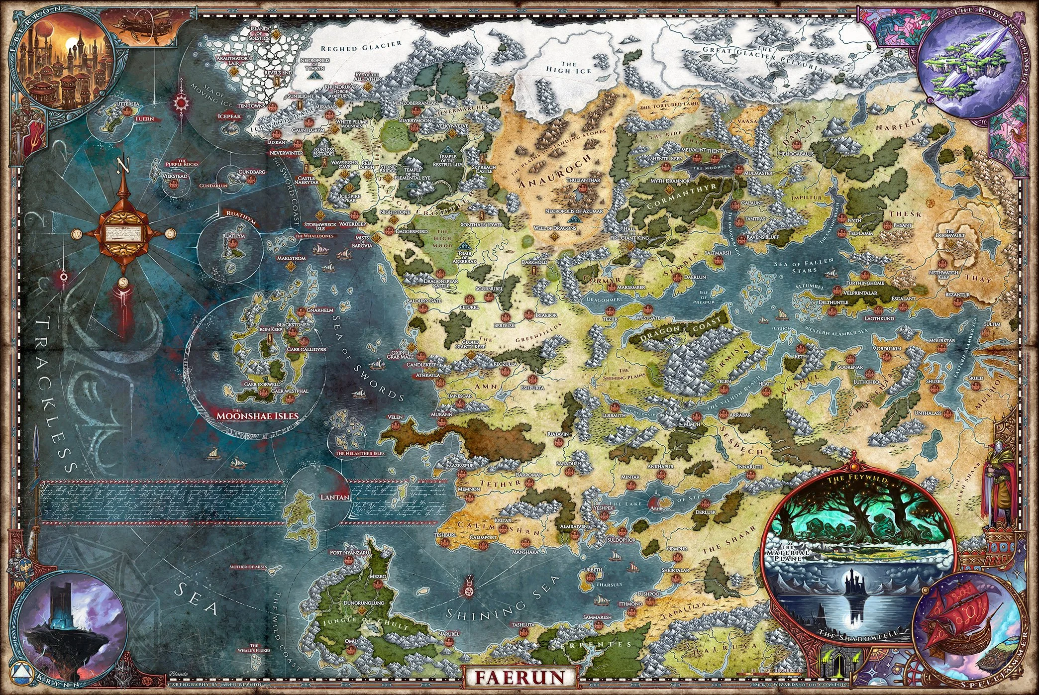 Lore and Legends Special Edition World map of Faerun — Jared Blando