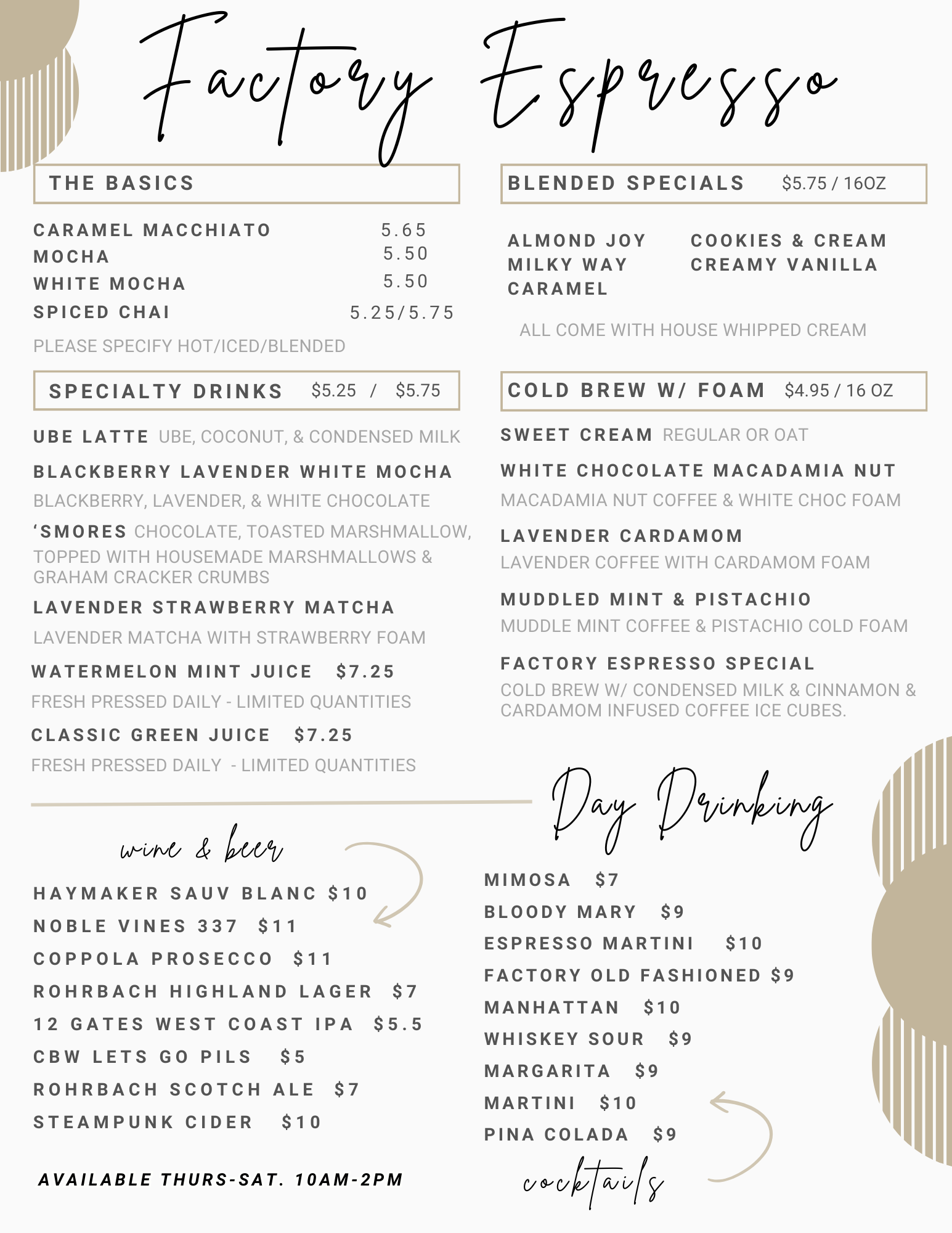 Factory Espresso — Shirt Factory