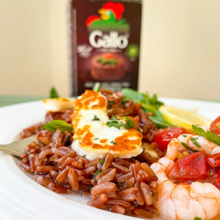 Red Rice Salad with Halloumi, Honey & Mint | Riso Gallo Rustico Rosso ...