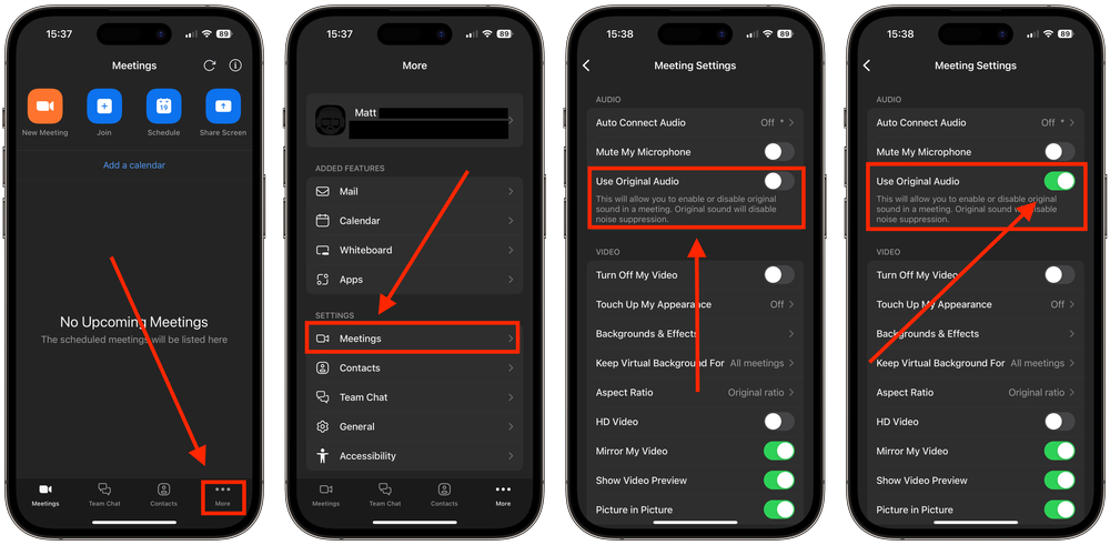 ZOOM: How to enable original sound on iPhone Updated March 2023 ...