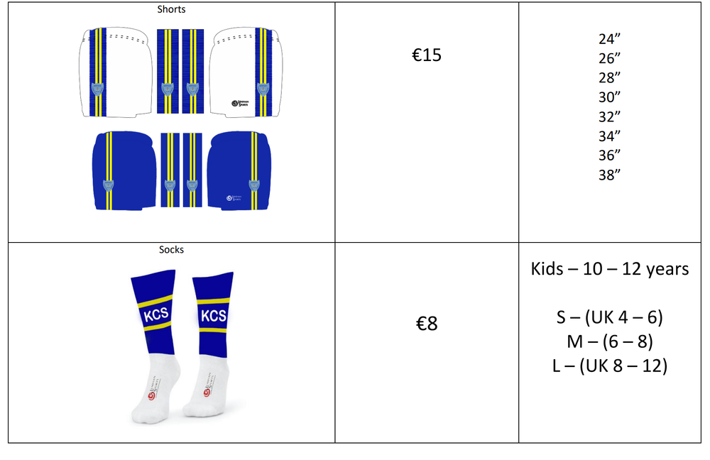 KCS GAA Training Gear — KCS, Kinsale