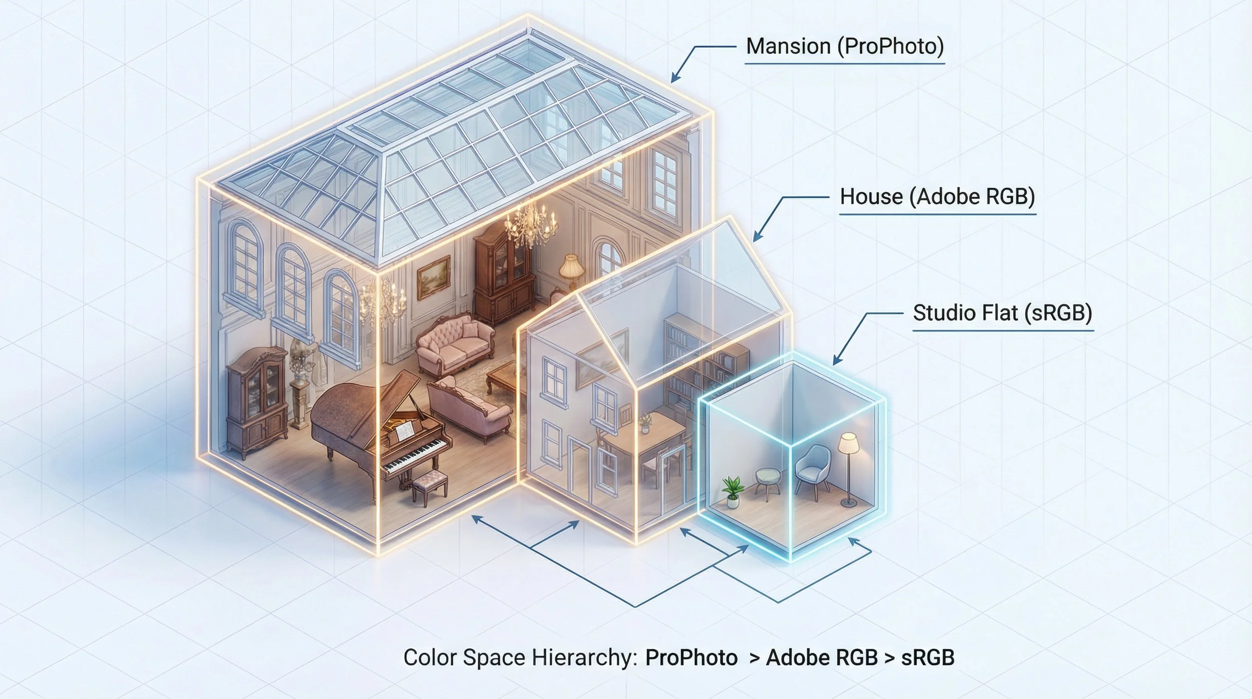 🎨 Colour Space Conversion Explained 🪚 ProPhoto vs Adobe RGB vs sRGB ...