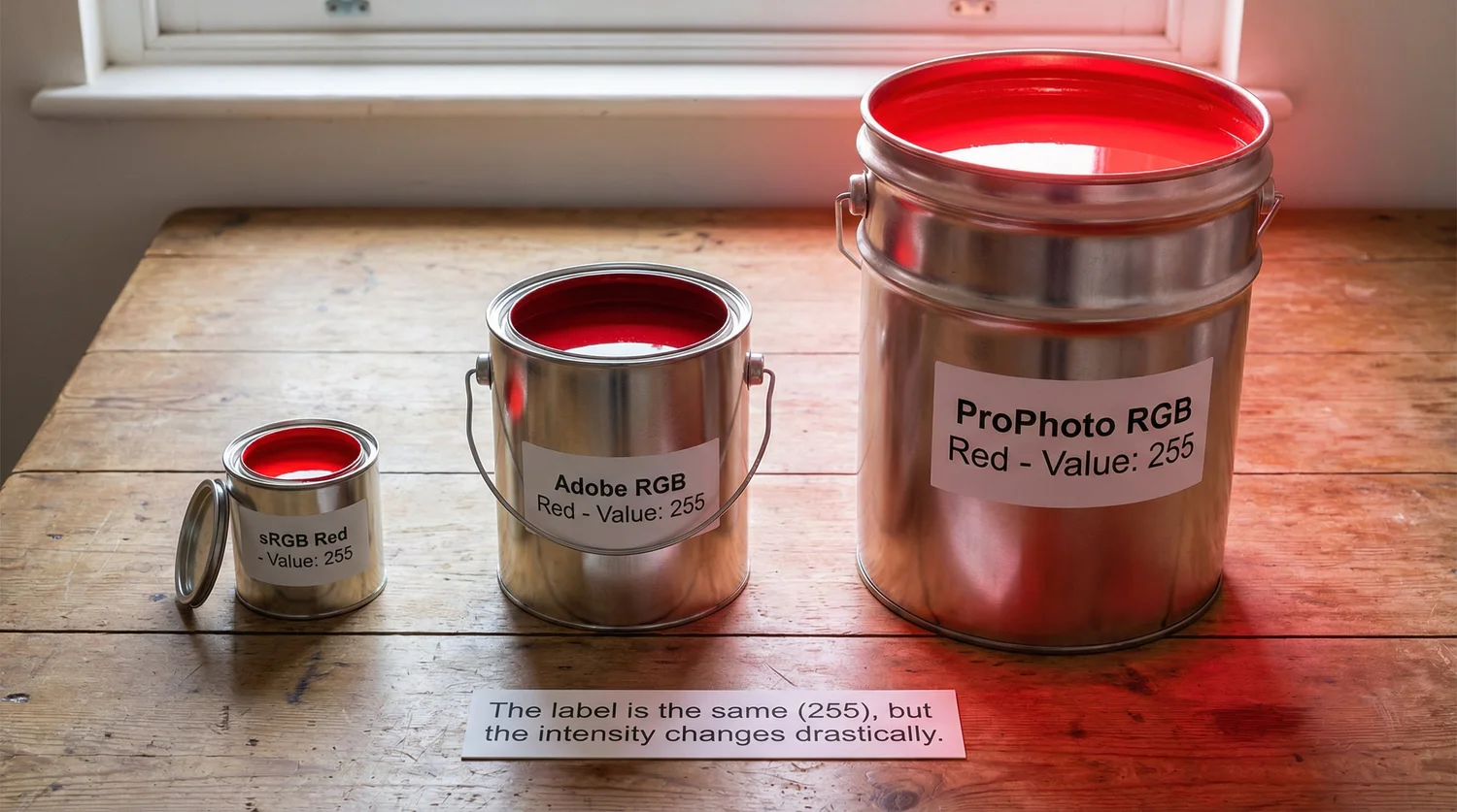 🎨 Colour Space Conversion Explained 🪚 ProPhoto vs Adobe RGB vs sRGB ...