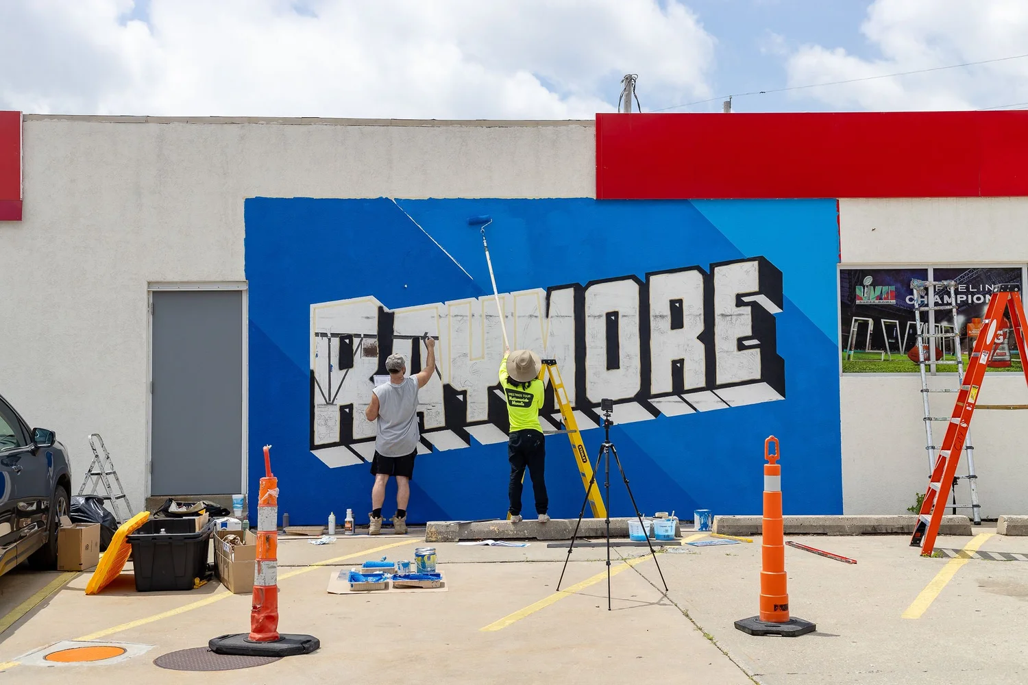 Raymore Missouri Postcard Mural - Greetings from Raymore Sign Artwork ...